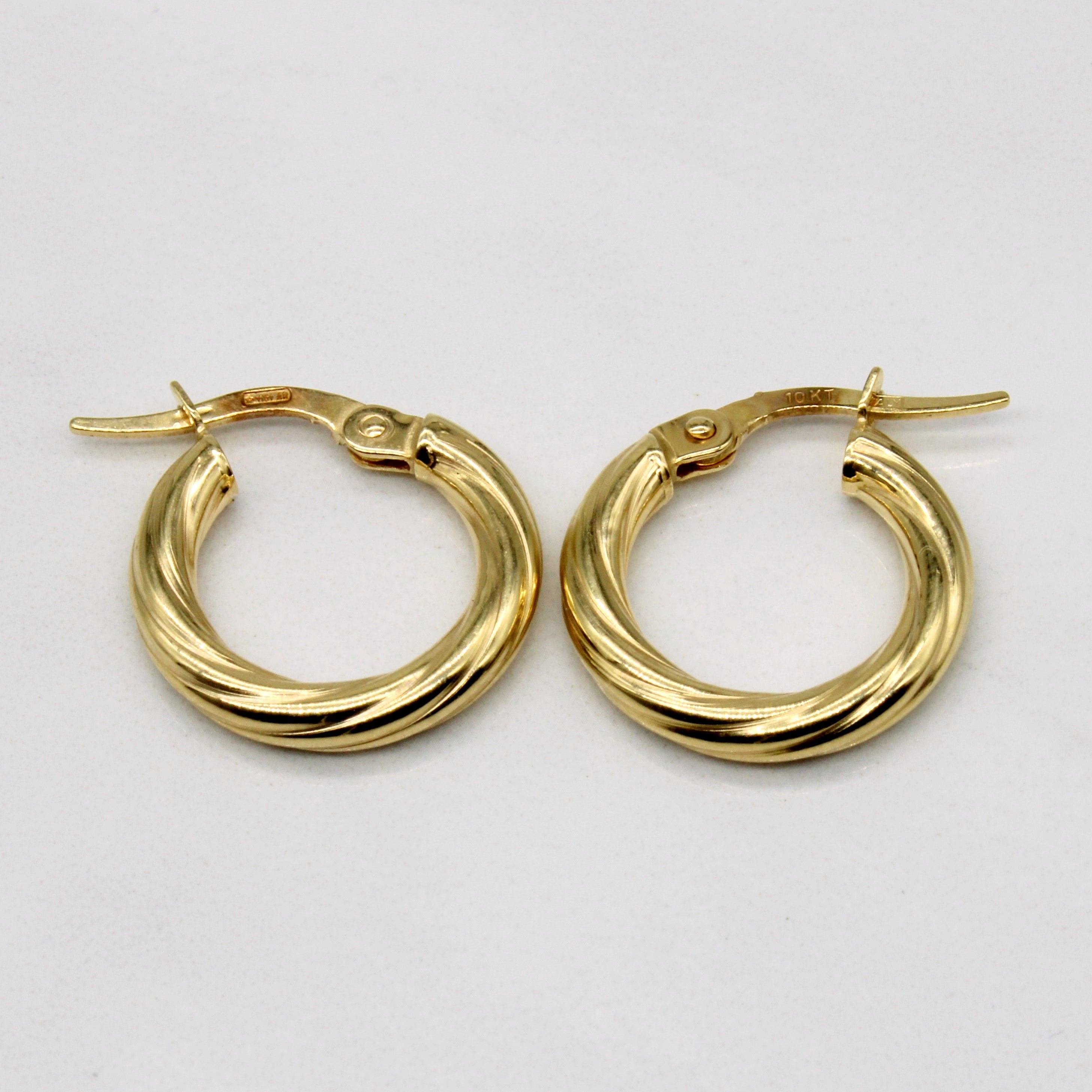 10k Yellow Gold Hoop Earrings – 100 Ways
