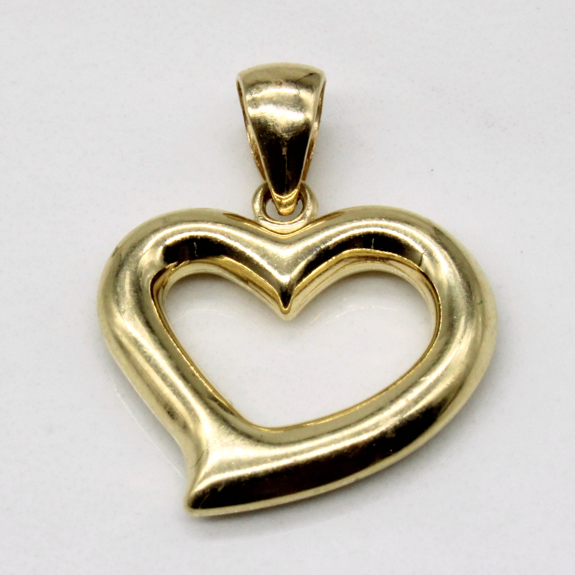14k Yellow Gold Heart Pendant – 100 Ways