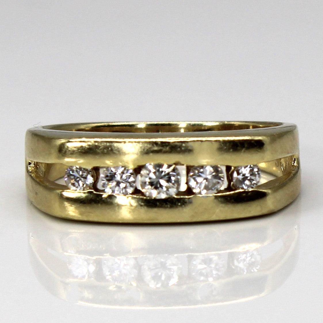 Channel Set Diamond 14k Ring | 0.43ctw | SZ 9.75