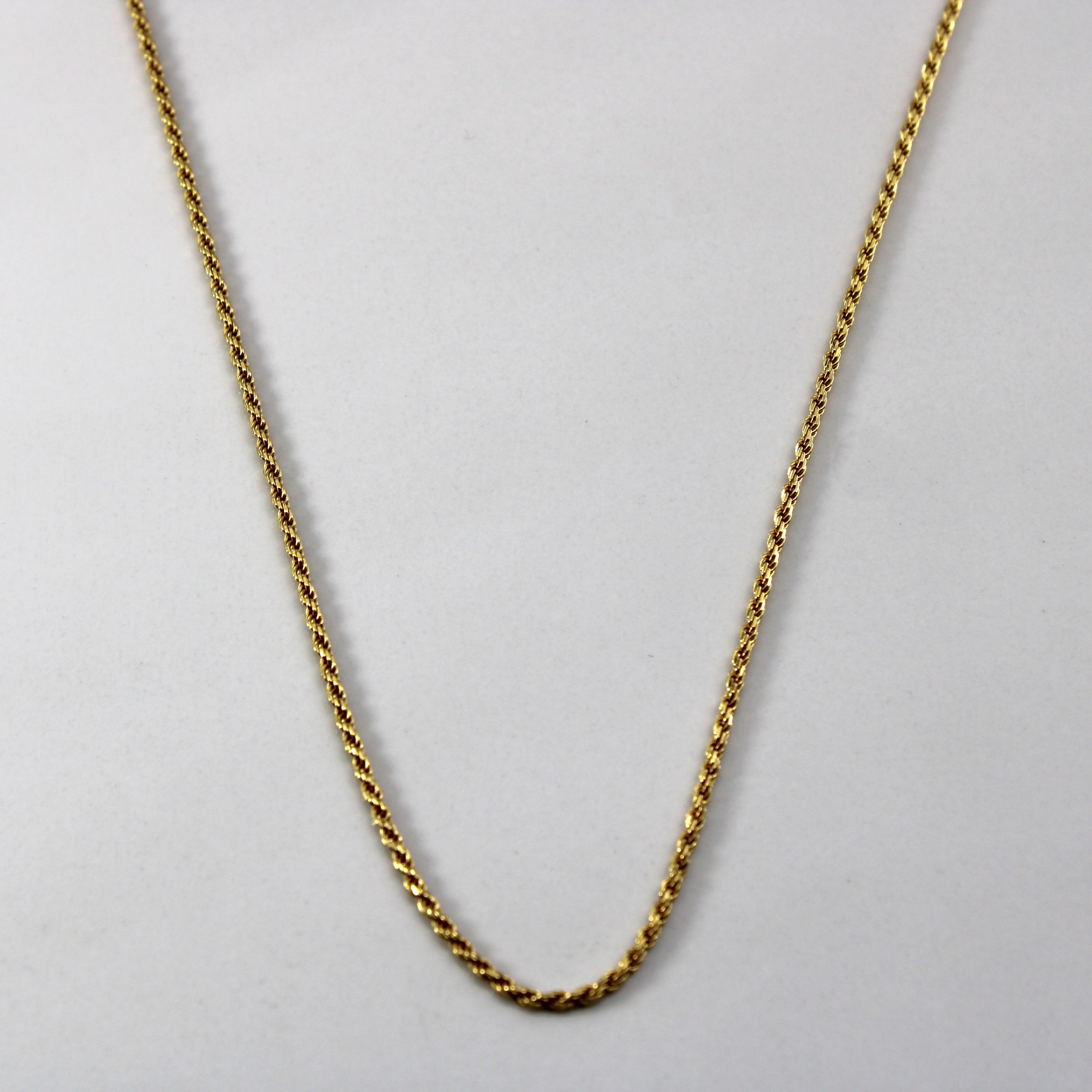 18k Yellow Gold Rope Chain | 20"|