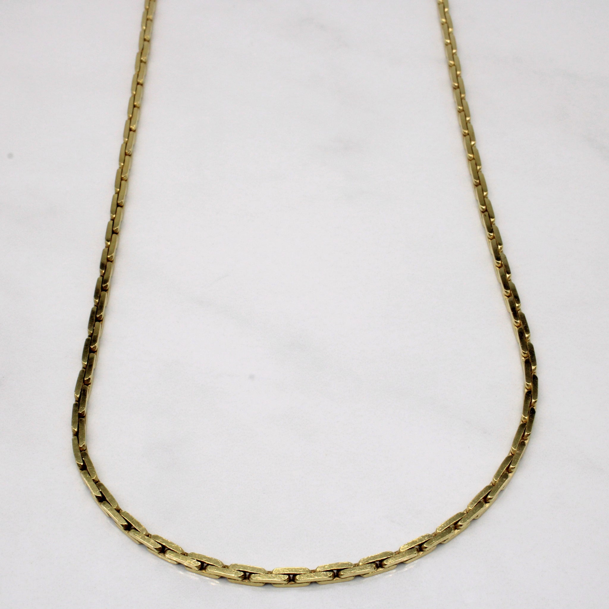 Italian 14k Yellow Gold Boston Link Chain | 20"