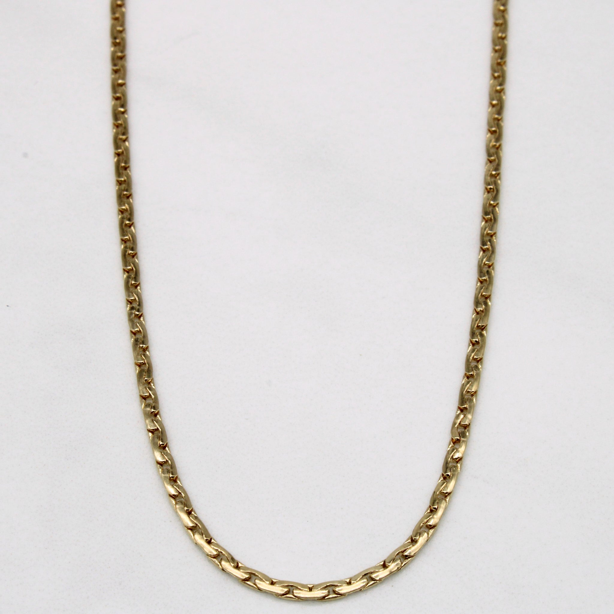 14k Yellow Gold Boston Link Chain | 17"