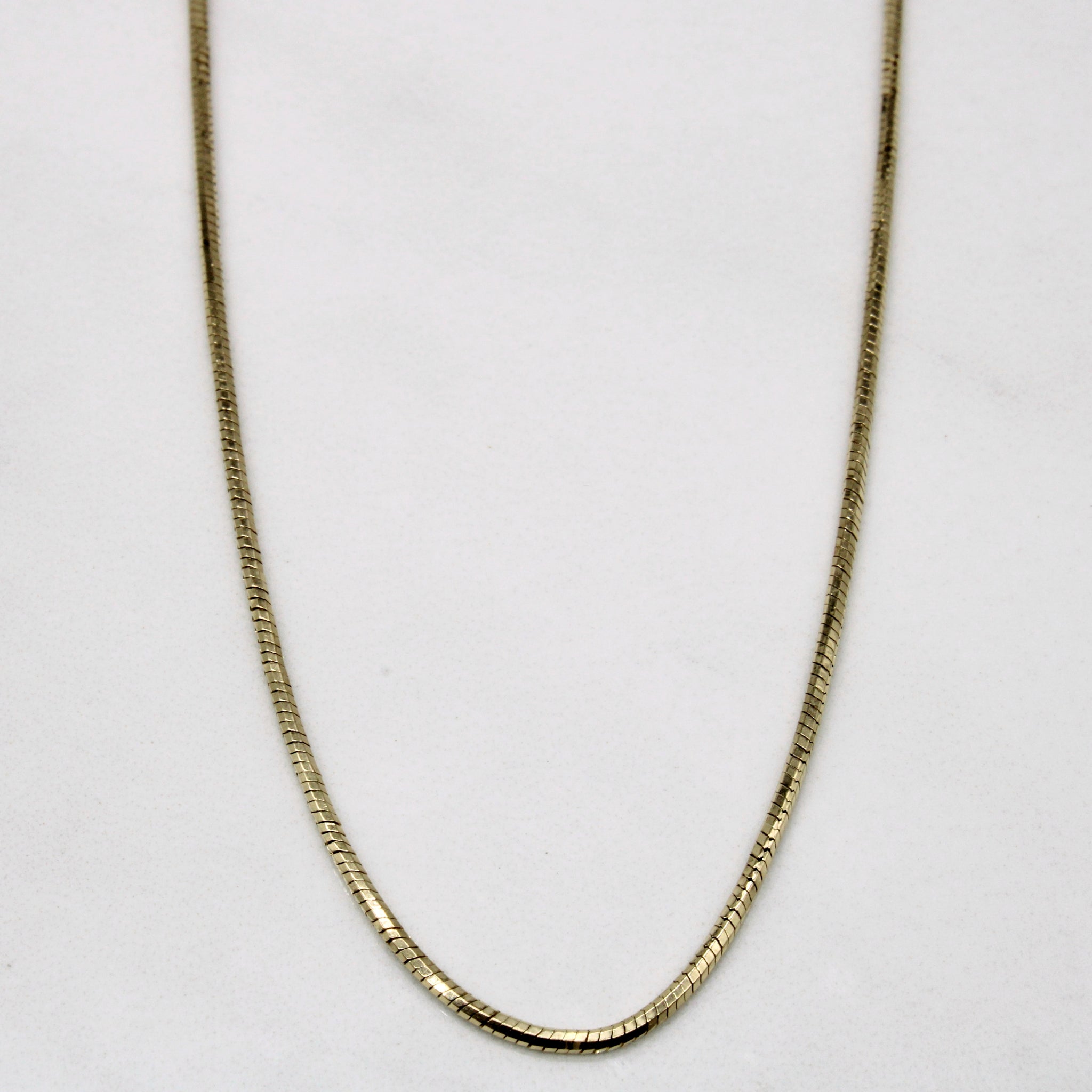 10k Yellow Gold Tube Link Chain | 18"