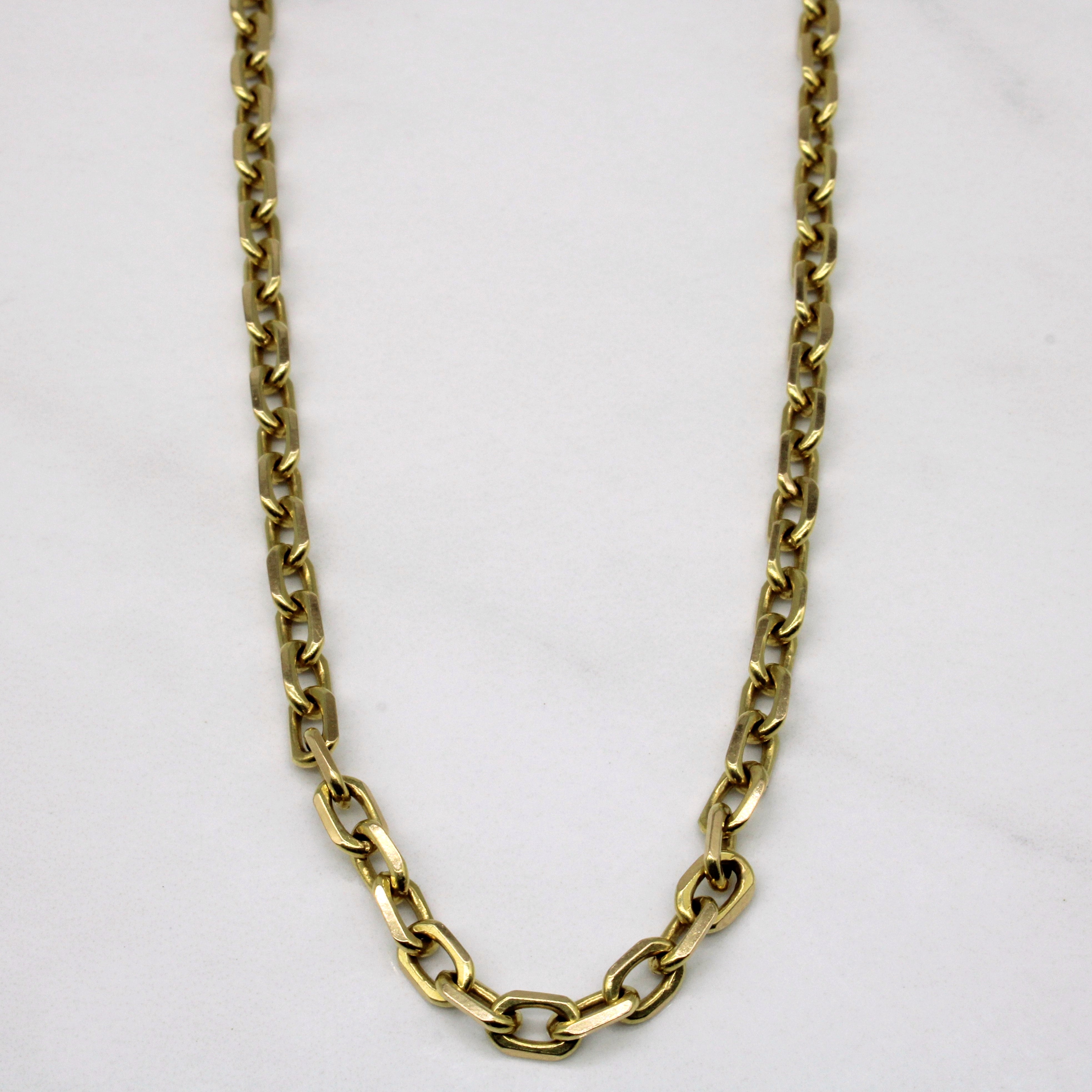 18k Yellow Gold Rectangle Link Chain | 24" | – 100 Ways