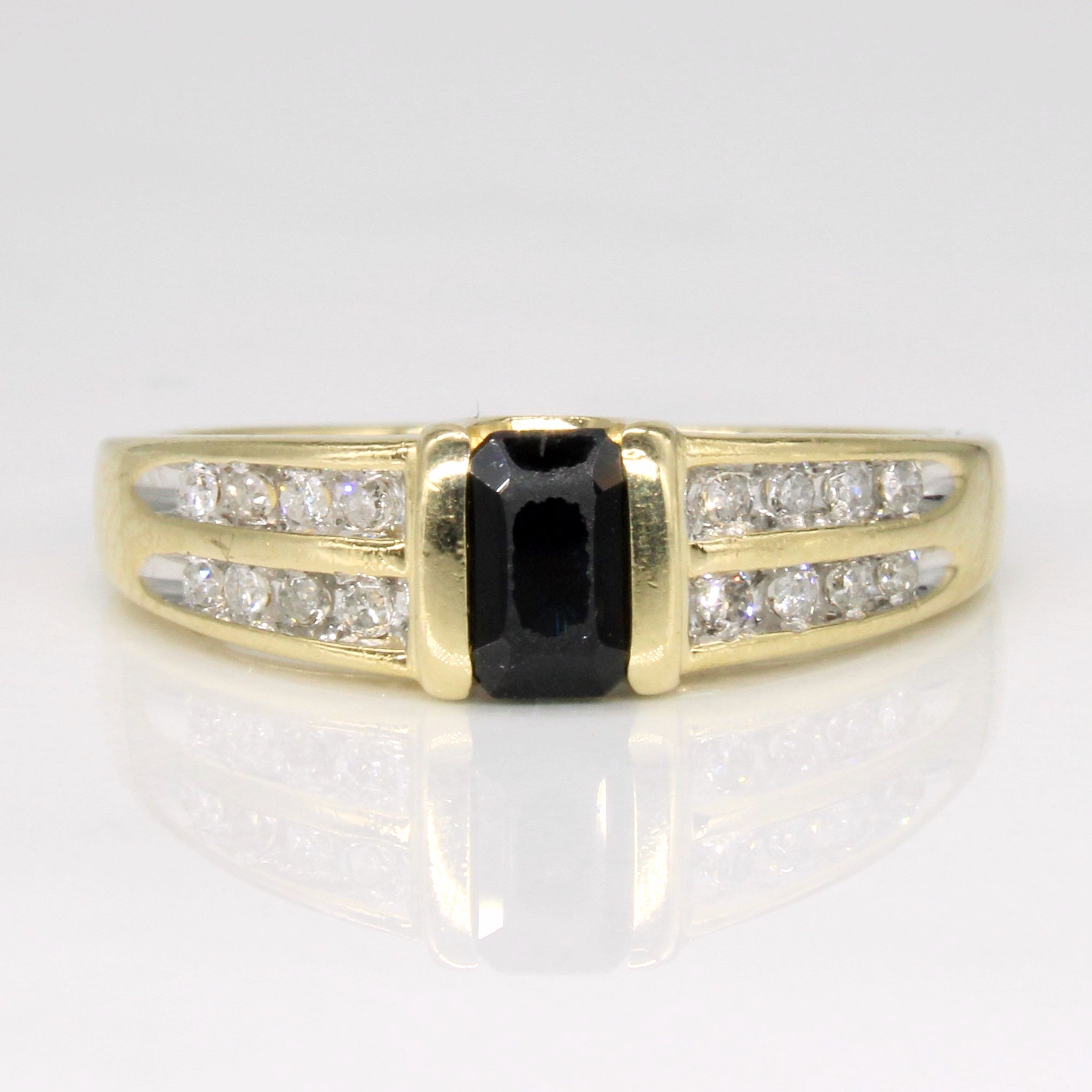 Sapphire & Diamond Ring | 0.70ct, 0.16ctw | SZ 8.5