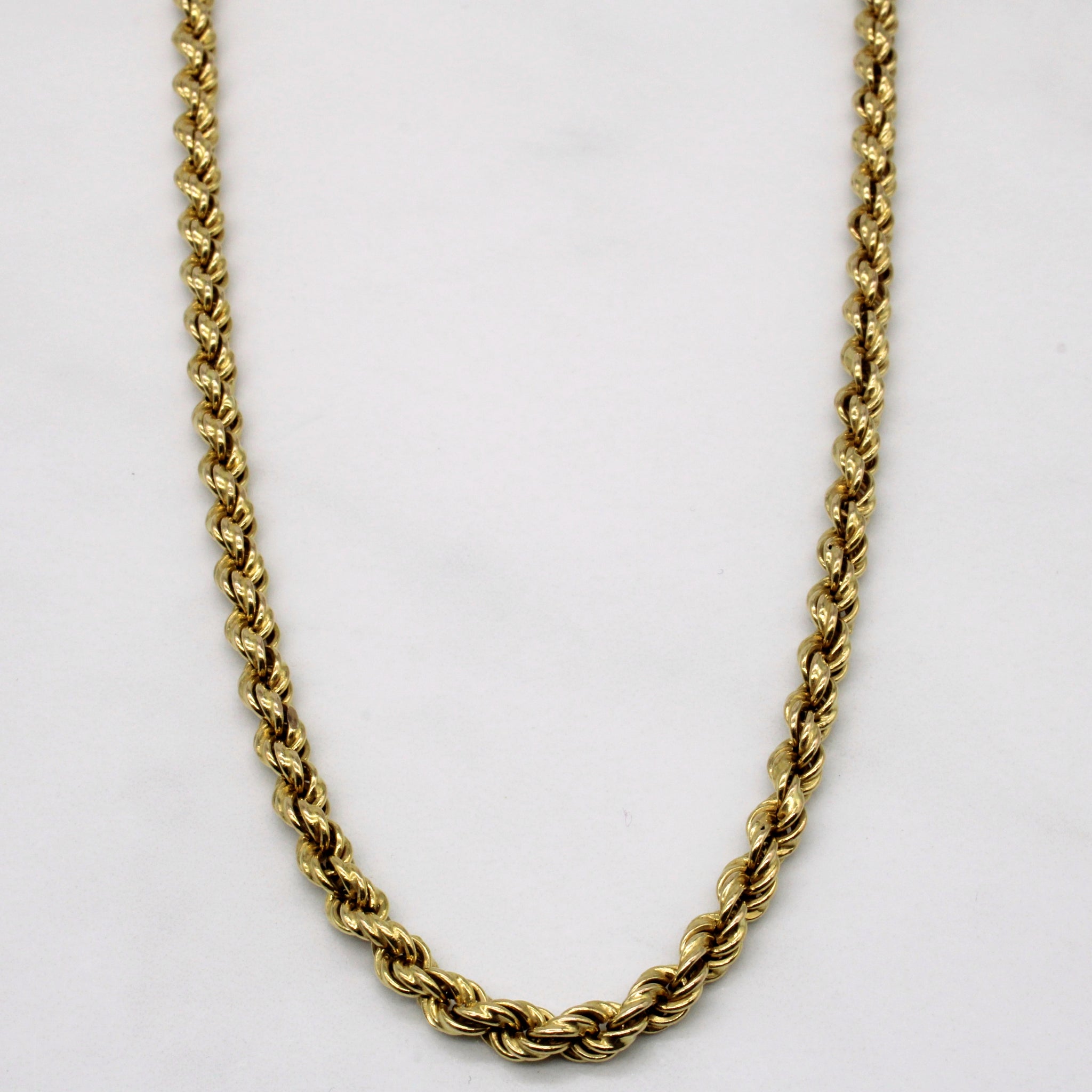 14k Yellow Gold Rope Link Chain | 26"