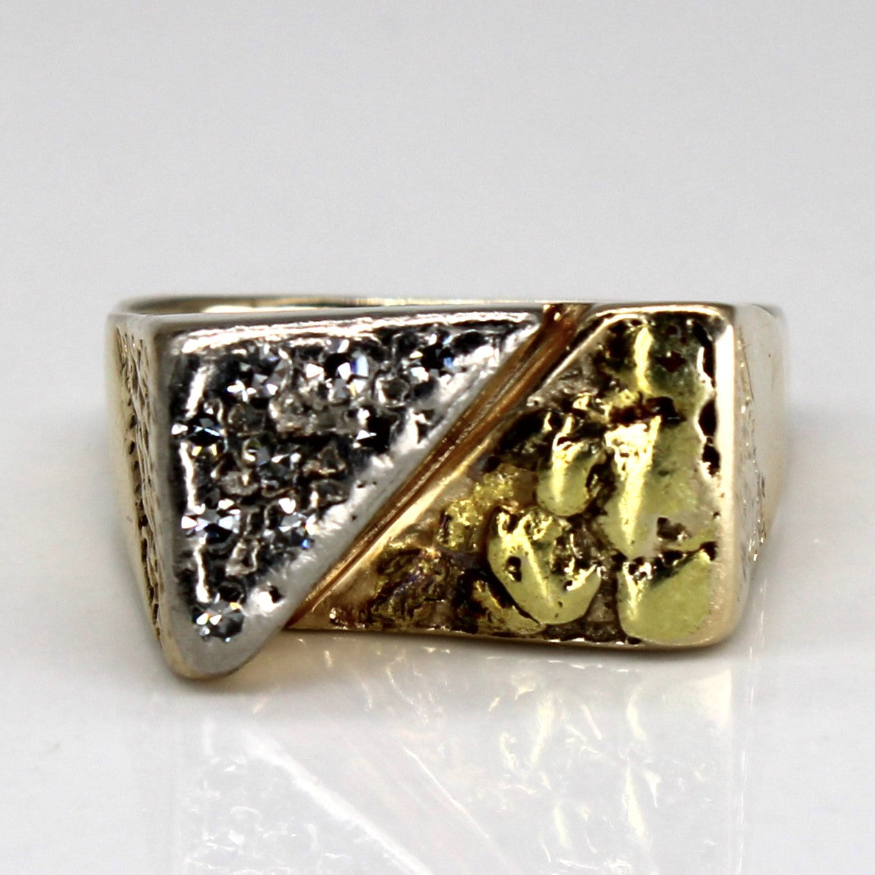Offset Cluster Diamond Ring | 0.09ctw | SZ 7.5