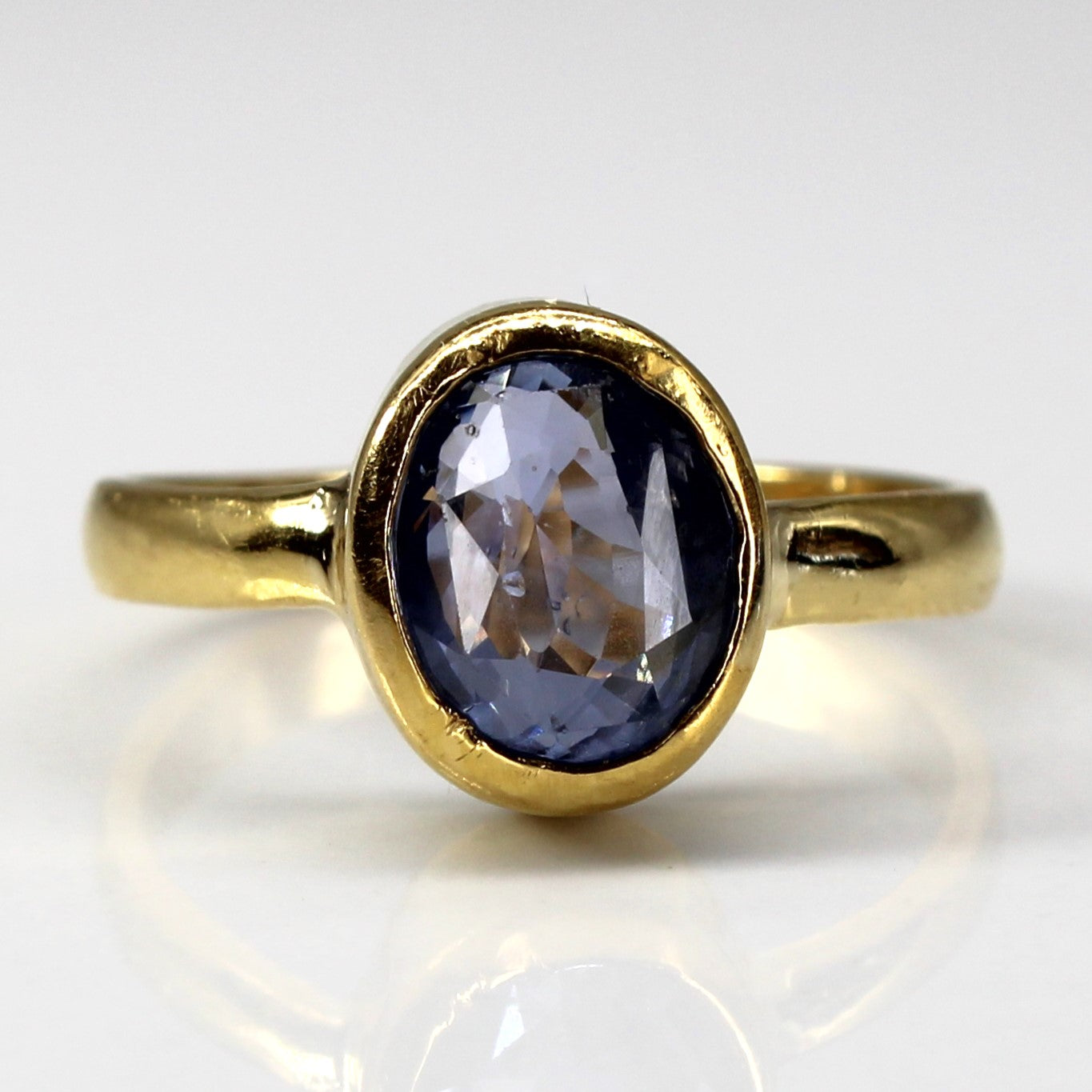Bezel Set Sapphire Ring | 2.80ct | SZ 7.25