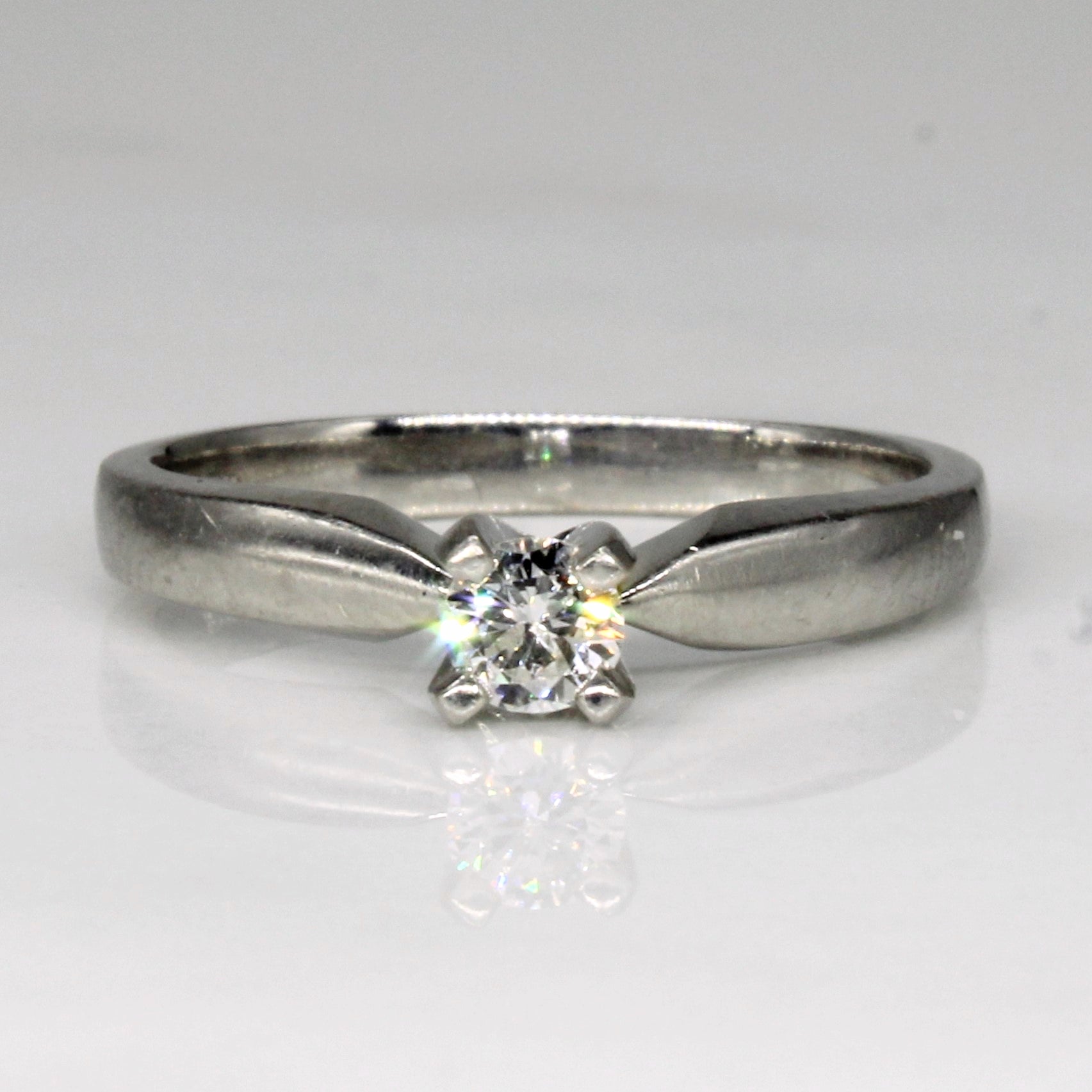 Cathedral Set Diamond Engagement Ring | 0.17ct | SZ 6.25