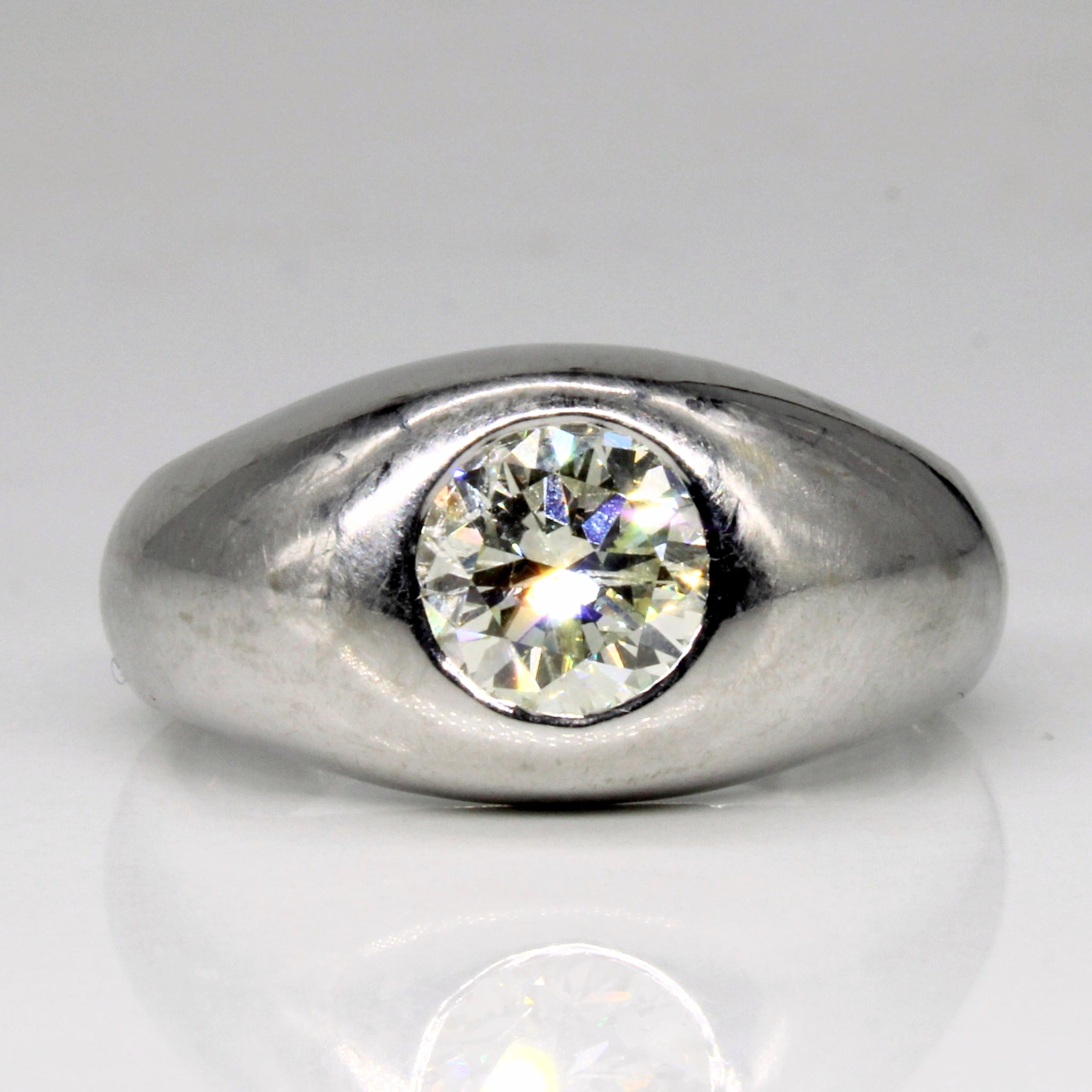 Flush Set Diamond Engagement Ring | 1.58ct | SZ 10.25