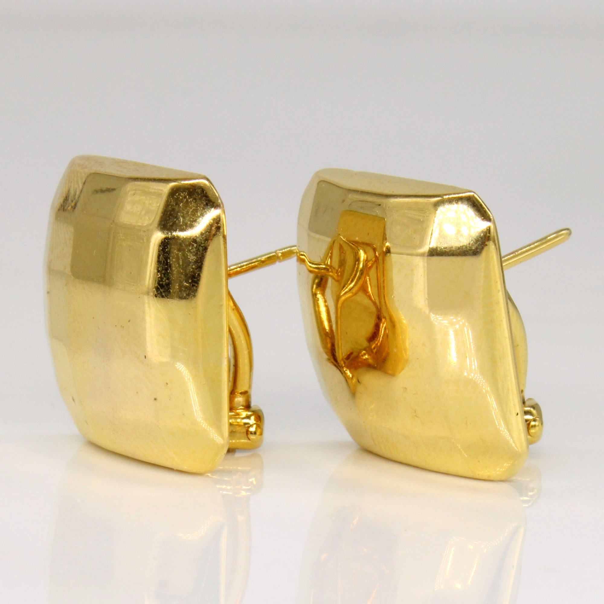 14k Yellow Gold Square Earrings – 100 Ways