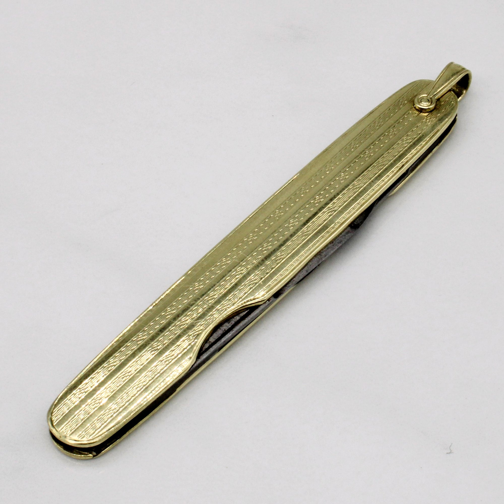 14k Yellow Gold Pocket Knife – 100 Ways