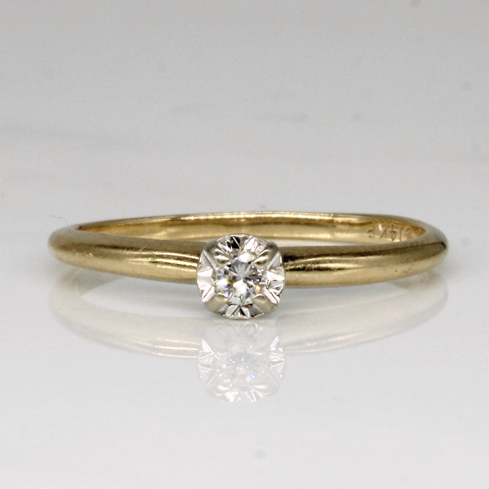 Cathedral Set Diamond Ring | 0.05ct | SZ 6.75