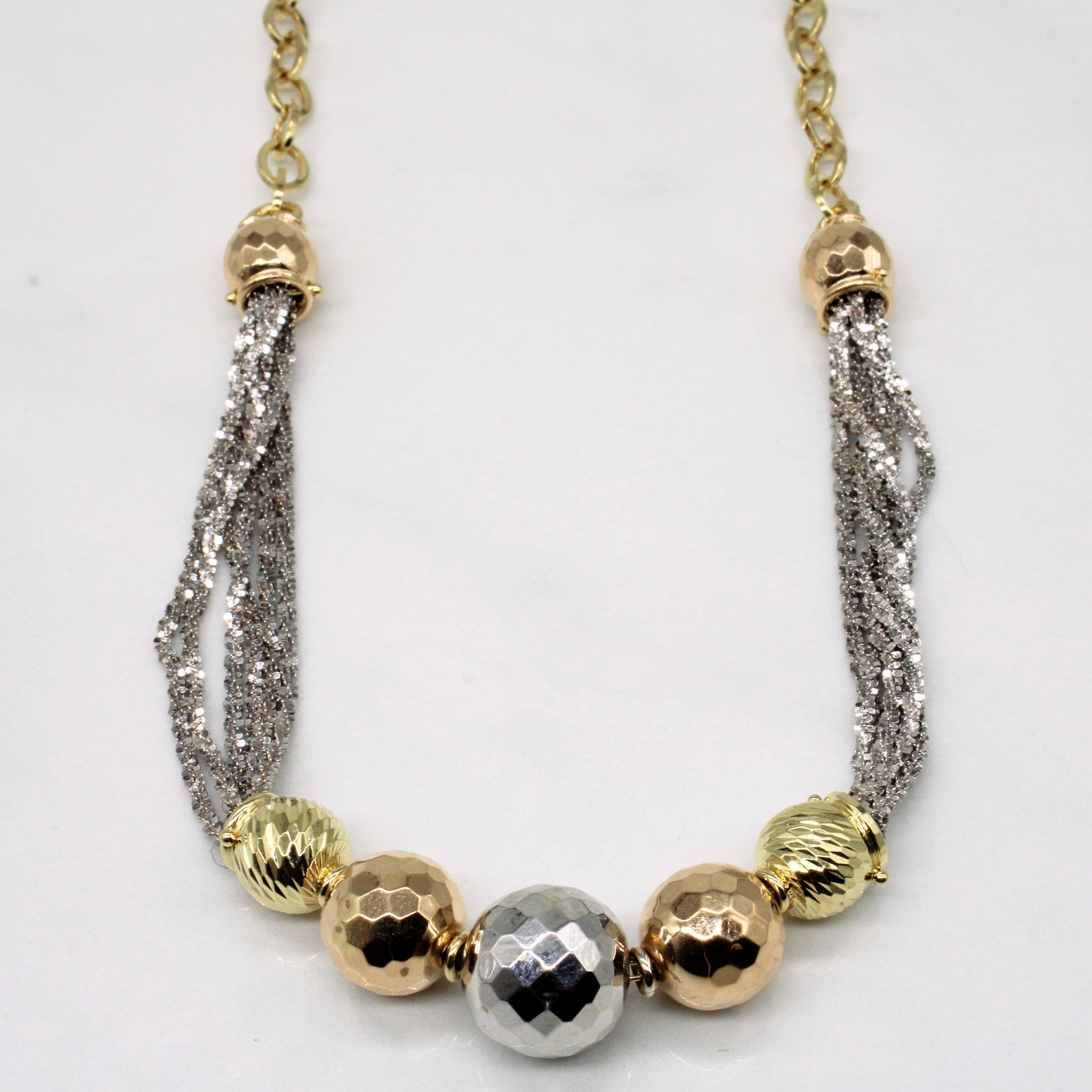 14k Tri Tone Gold Necklace | 17"