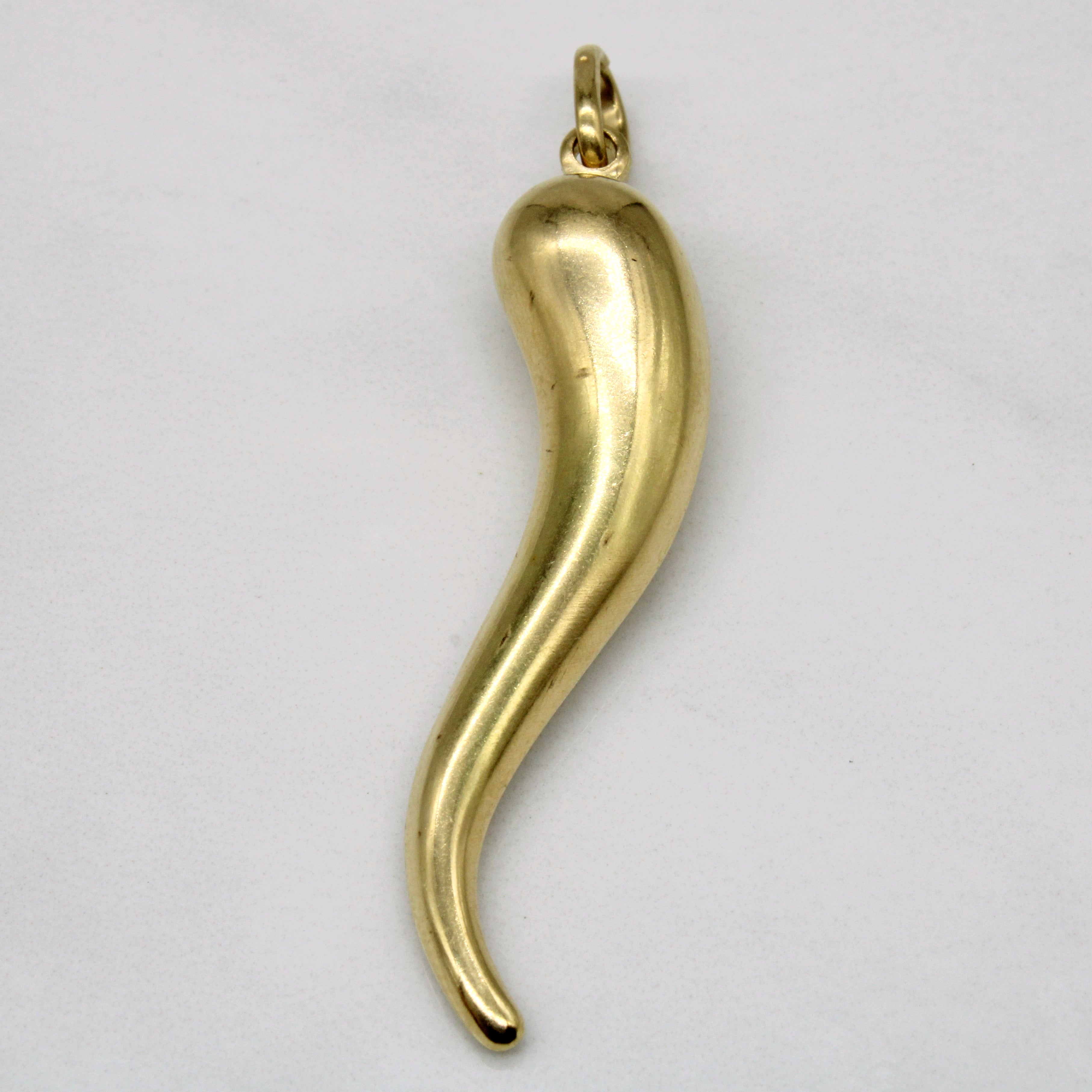 18k Yellow Gold Cornicello Pendant – 100 Ways