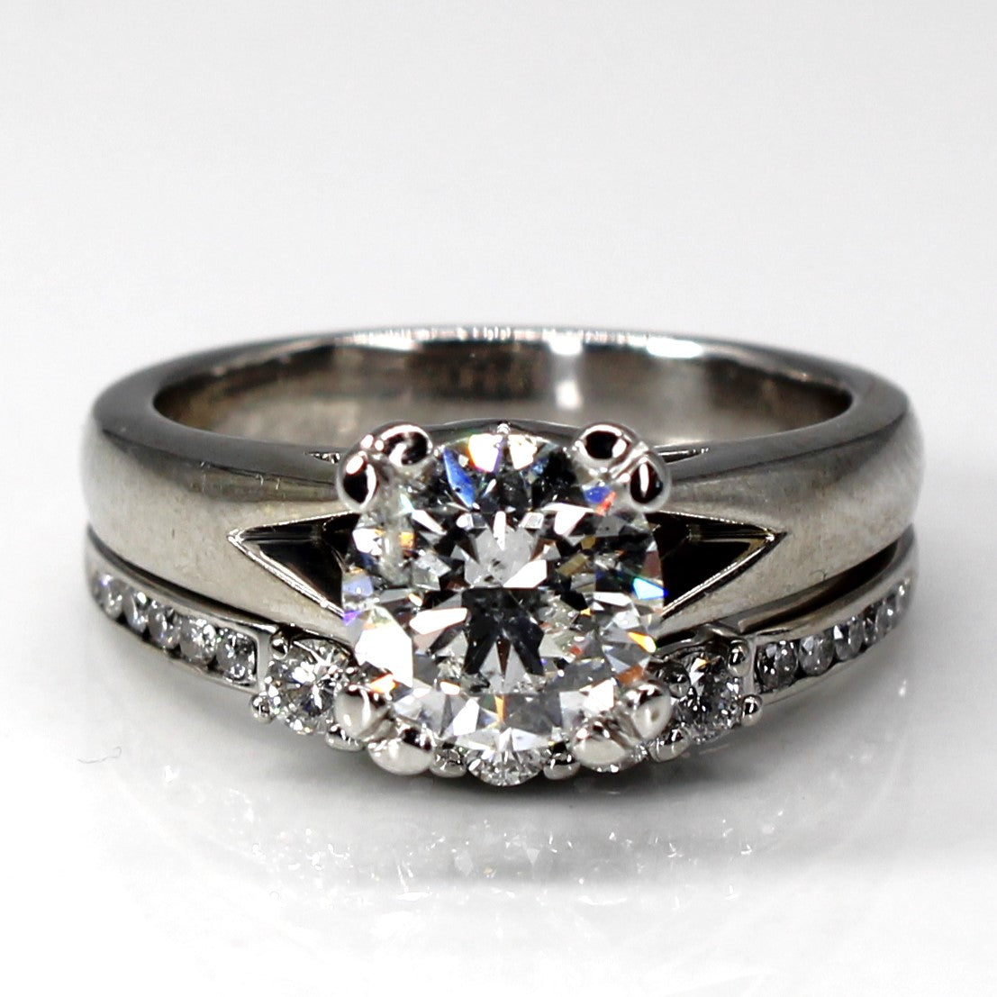 Canadian High Set Diamond Soldered Engagement Ring Set | 1.90ctw I1 F/