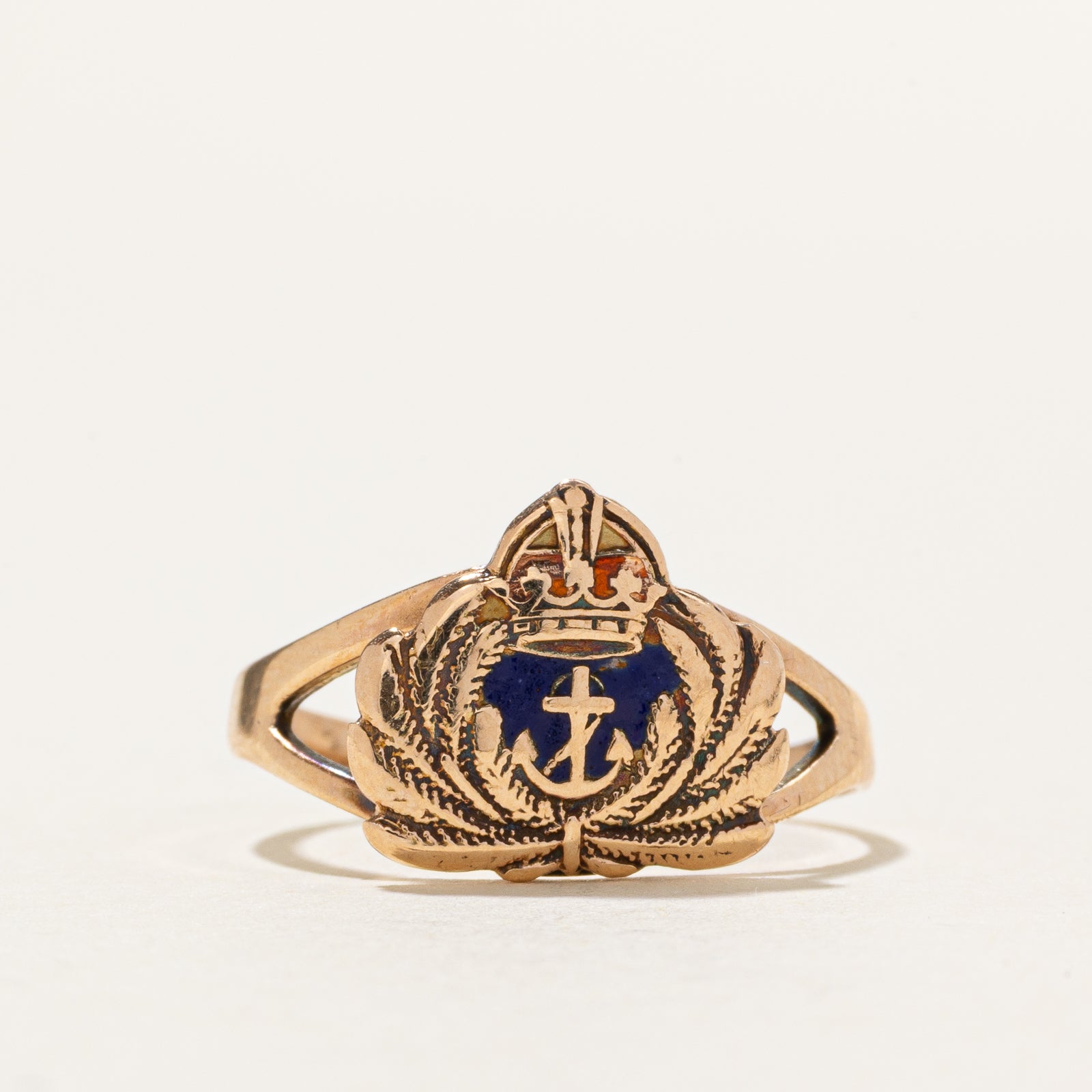 'Birks' 10k Yellow Gold Royal Canadian Navy Ring | SZ 6.5