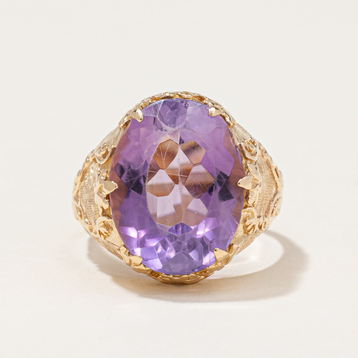 1960s Amethyst Cocktail Ring | 8.00ct | SZ 7.5