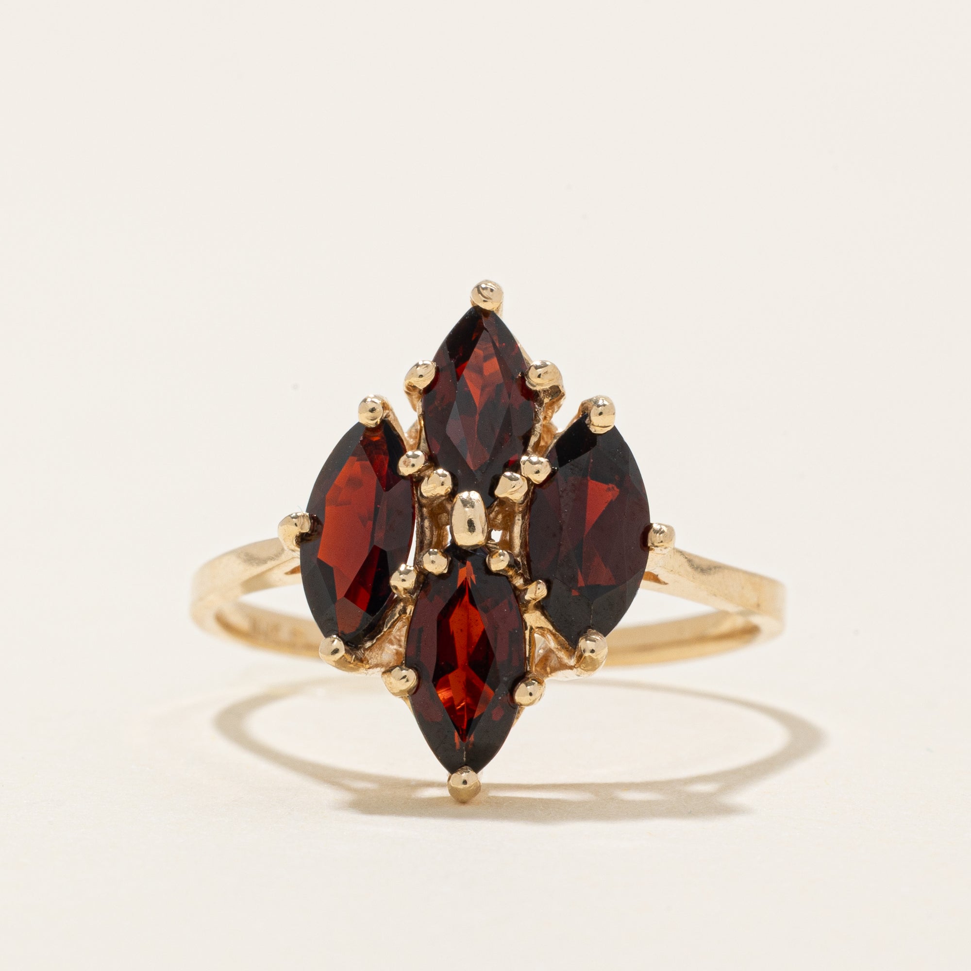 Four Stone Garnet Cluster Ring | 6.0ctw | SZ 9.0