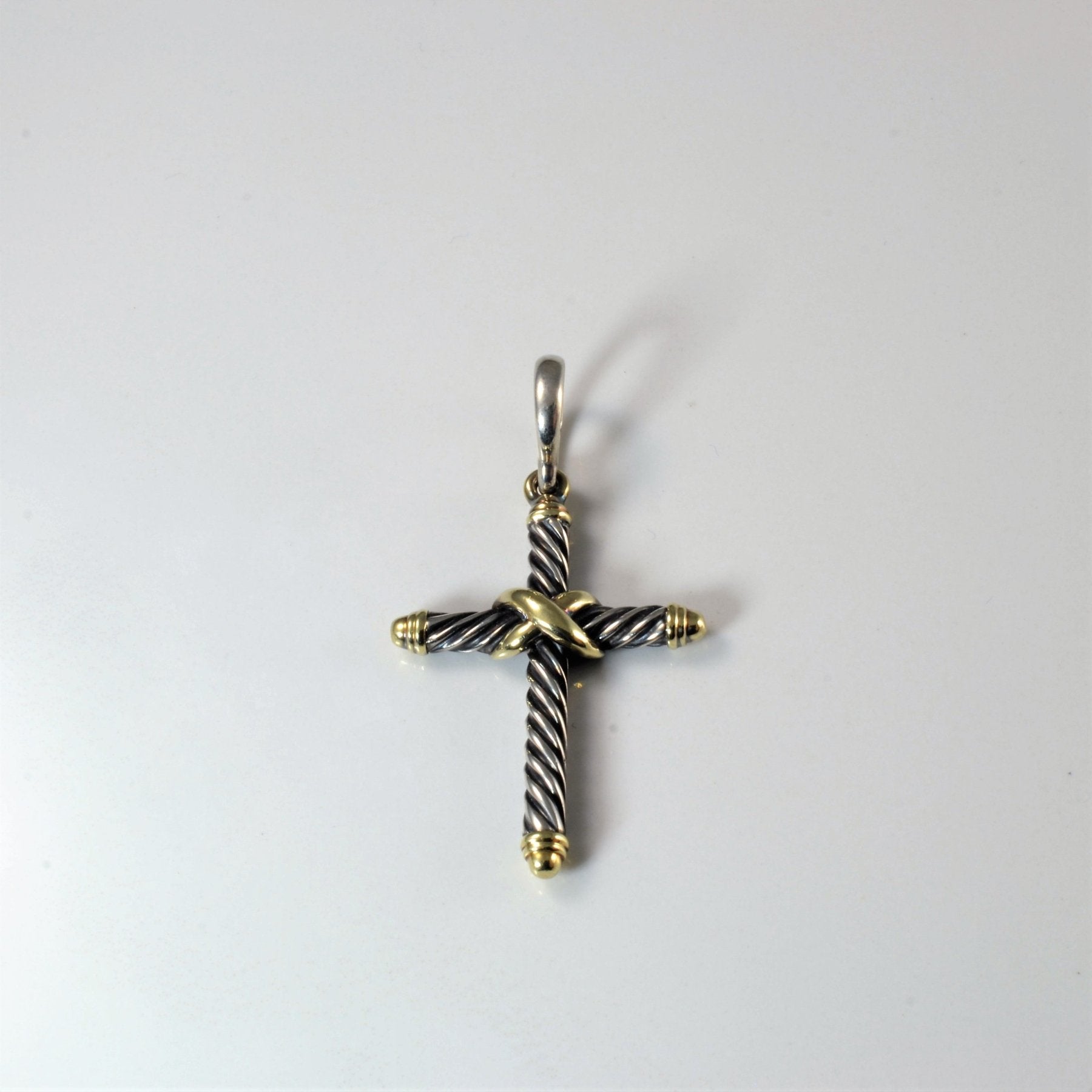 'David Yurman' Sterling Silver & Gold Cross Pendant | – 100 Ways