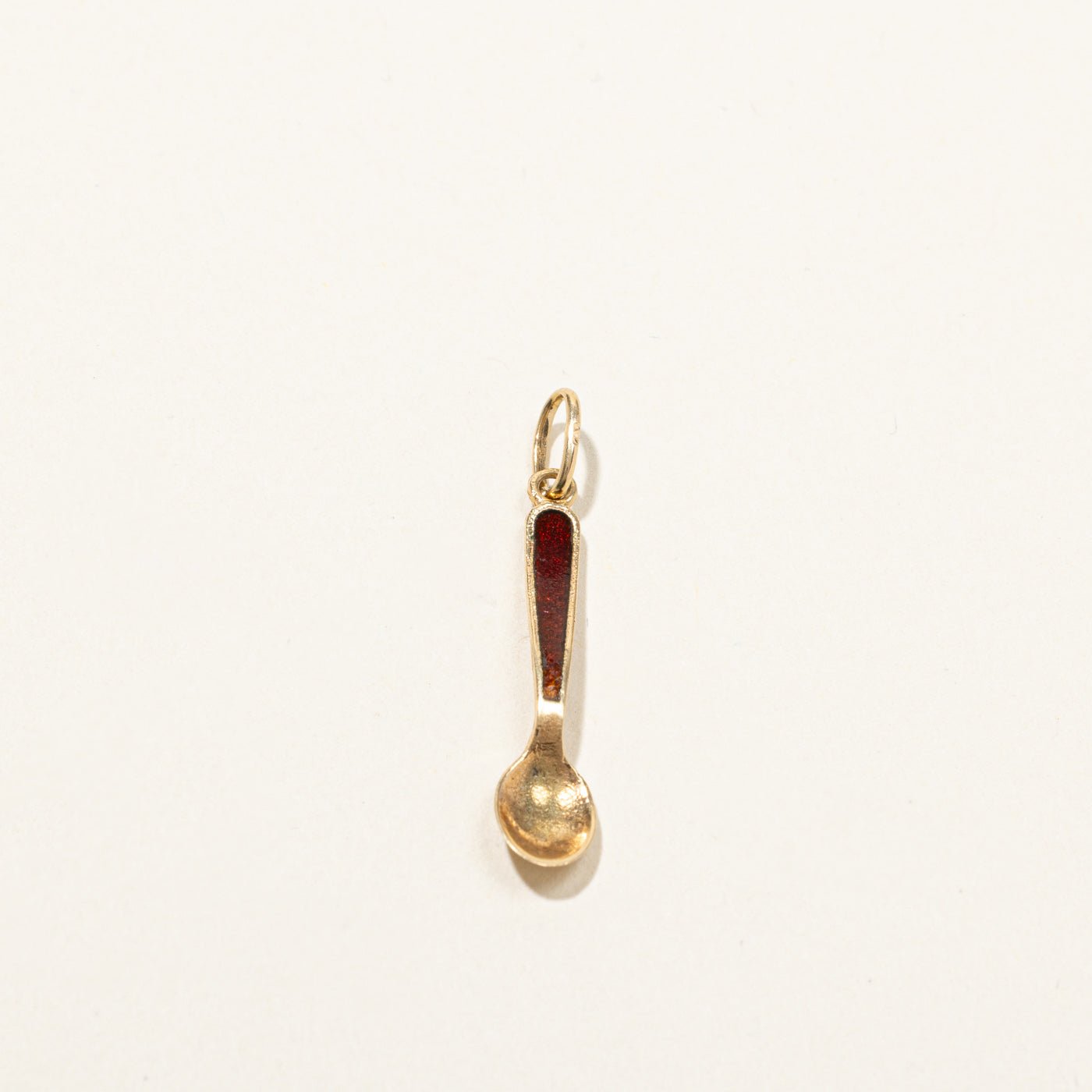 Enameled Gold Spoon Charm
