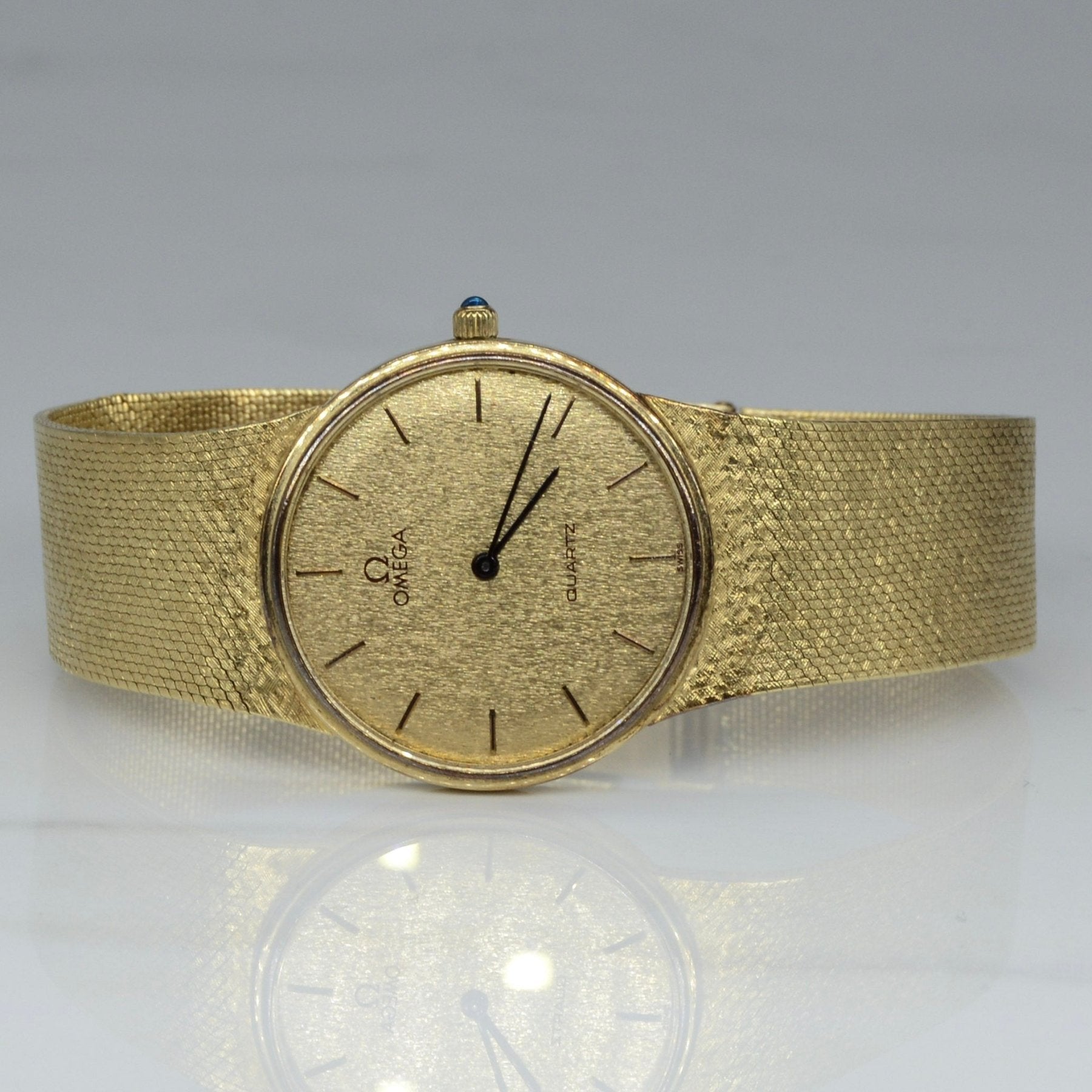 'Omega' Solid Gold Watch | 7"
