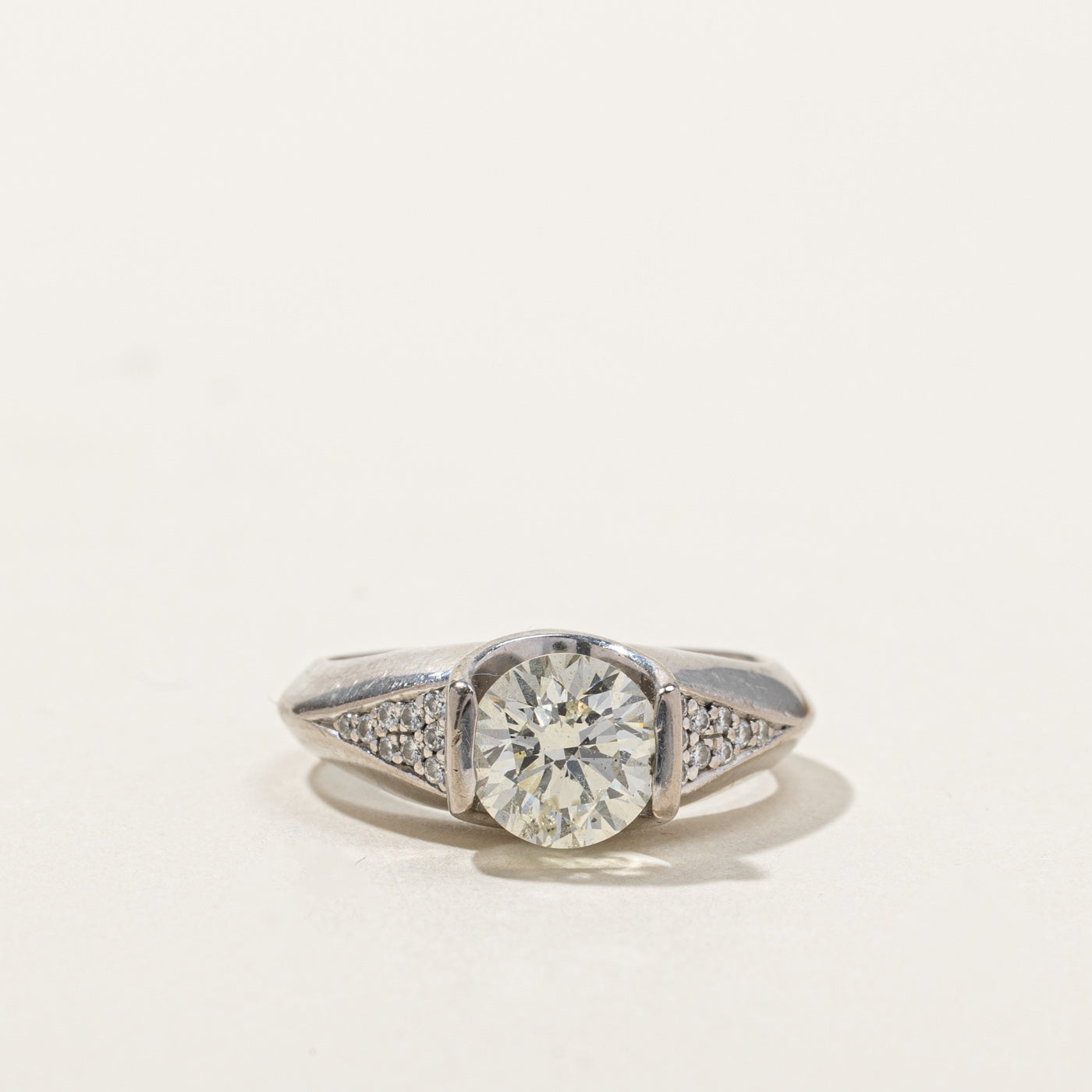 High Set Tension Diamond Engagement Ring | 1.50ctw | SZ 5.25