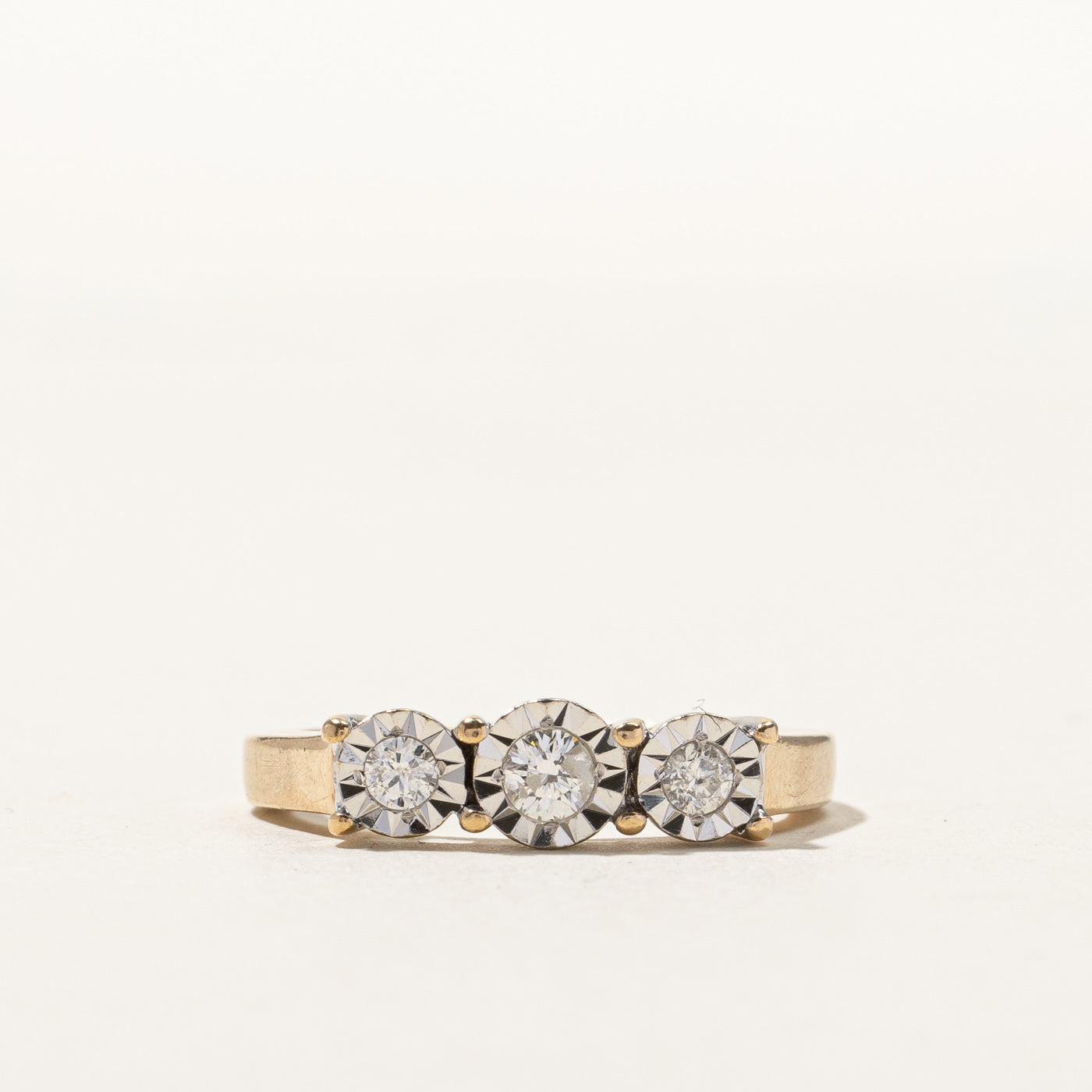 Three Stone Illusion Set Diamond Ring | 0.25ctw | SZ 6.75