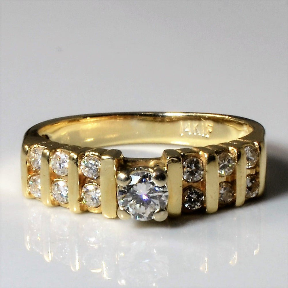 Offset Oval Diamond Engagement Ring | 1.20ctw | SZ 6