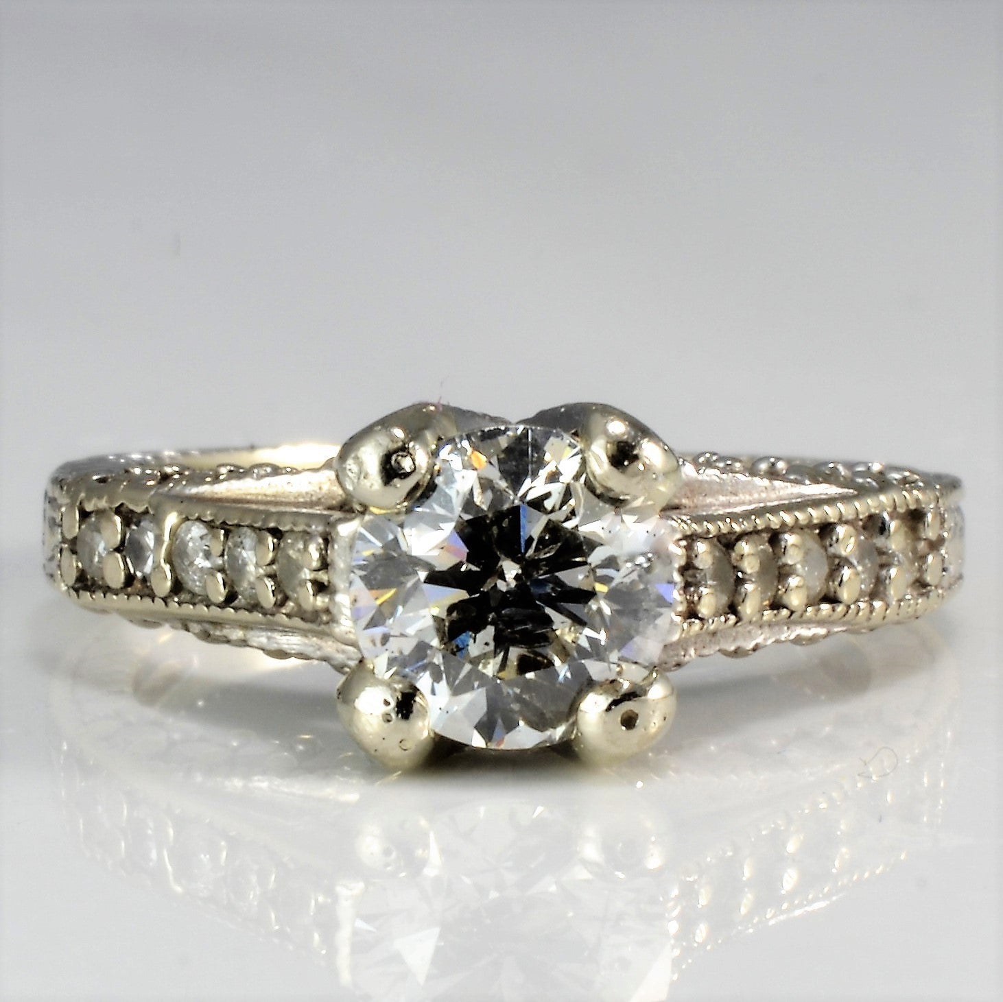 Milgrain Detailed Engagment Ring | 1.25 ctw, SZ 4.25 | – 100 Ways