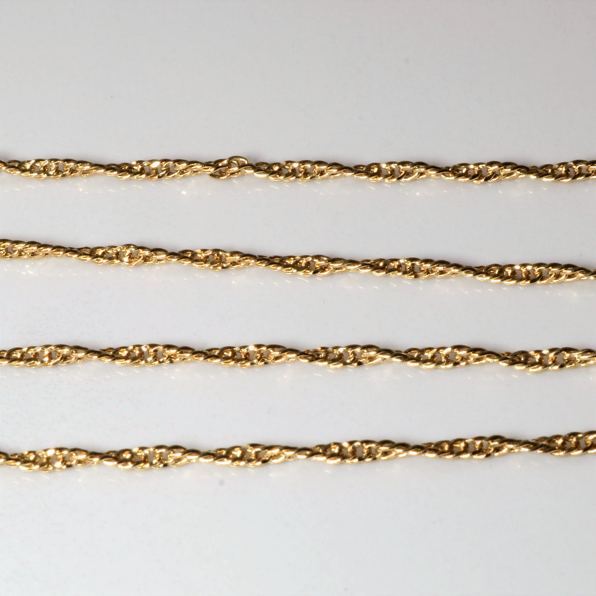 10k Yellow Gold Singapore Chain | 18"| – 100 Ways