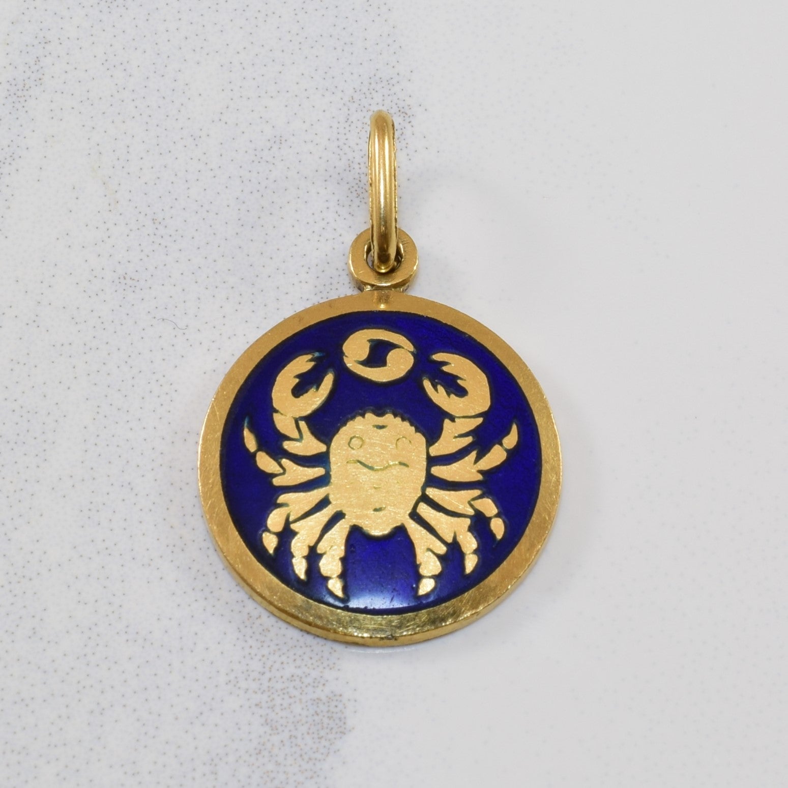 Enamel Cancer Zodiac Pendant