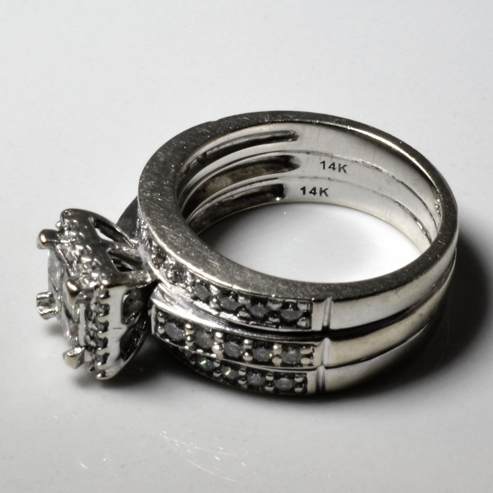 Soldered Polar Ice Diamond Grid Engagement Ring | 1.19ctw | SZ 5.75