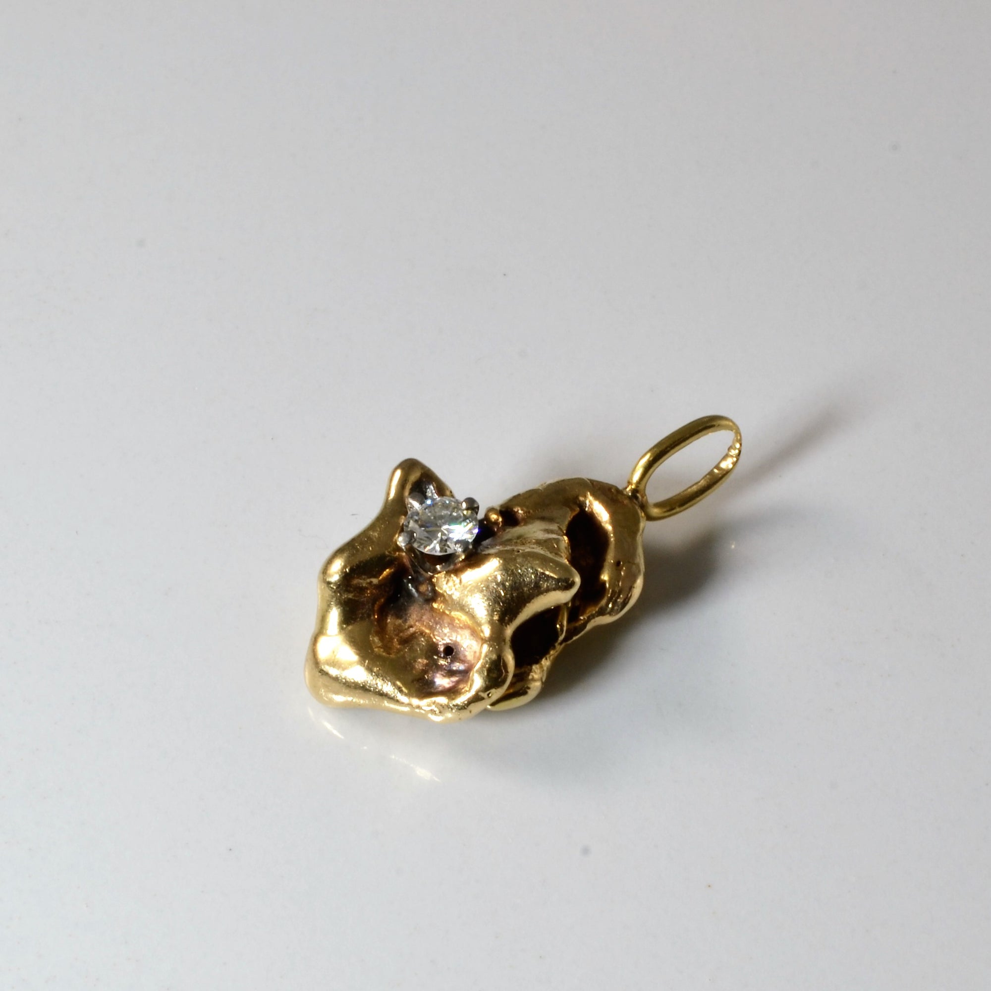 Gold Nugget Diamond Pendant | 0.23ct | – 100 Ways