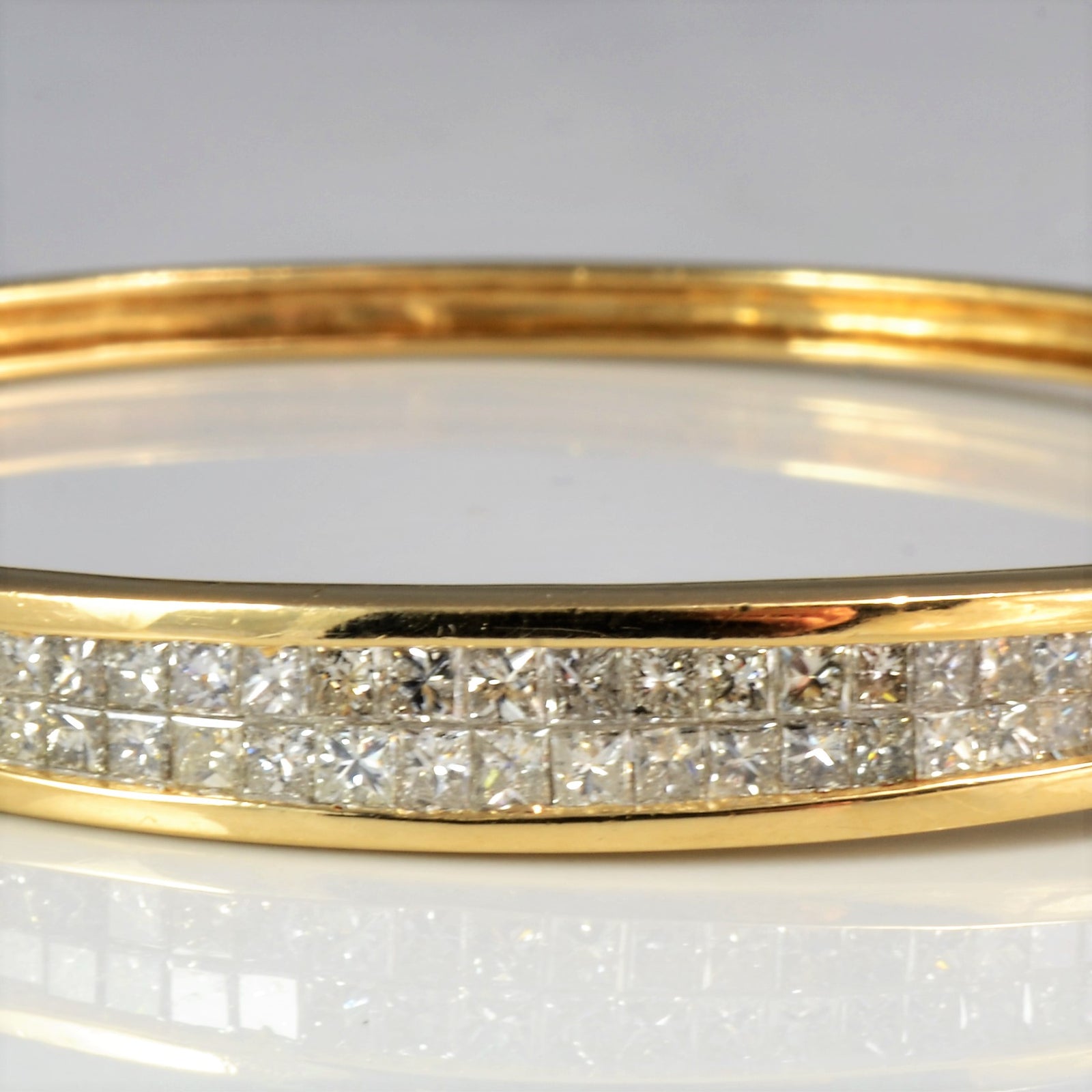 Reworked Art Deco Old European & Rose Cut Diamond Bangle | 0.43ctw | 7