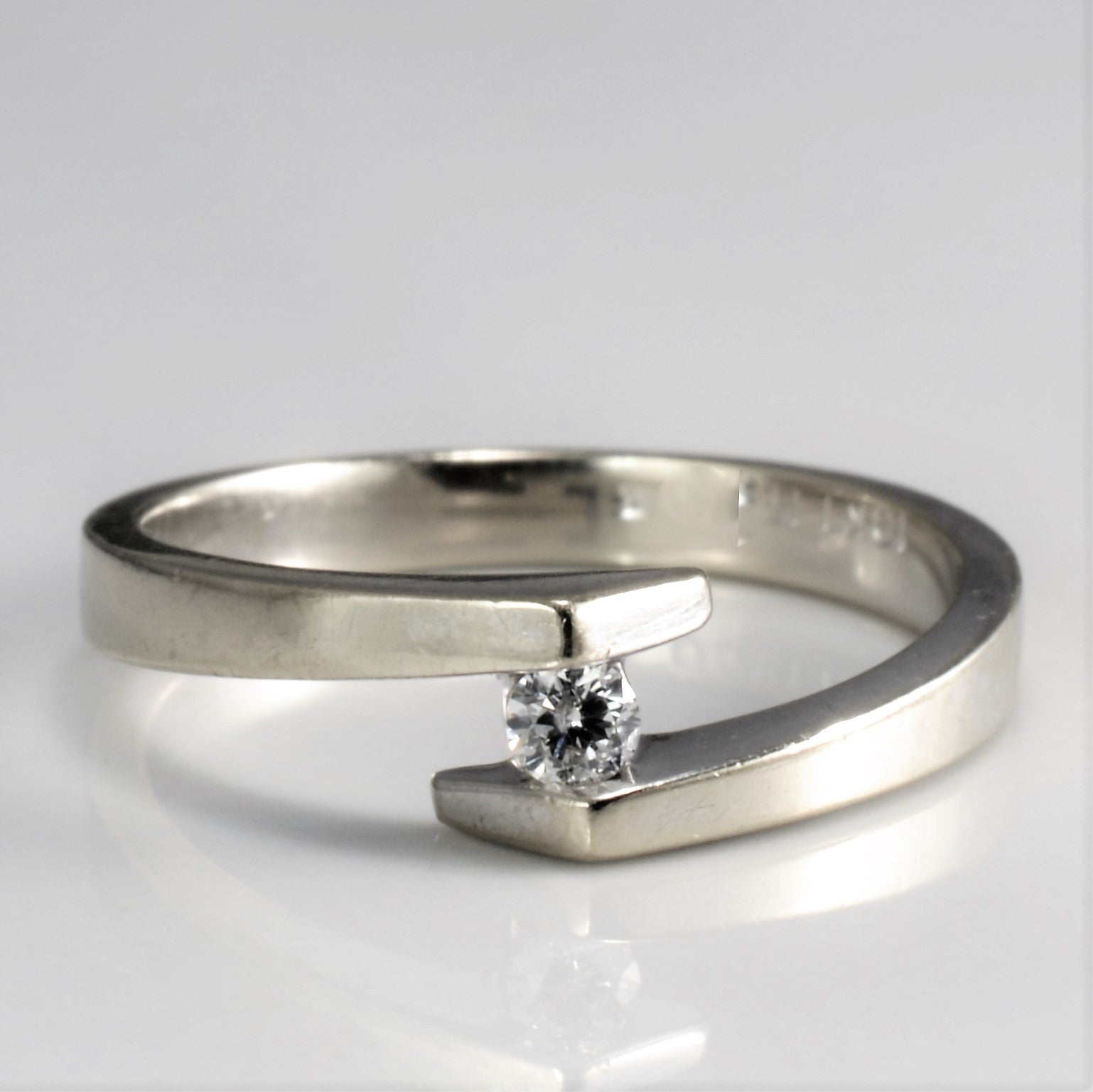 Bypass Tension Set Diamond Ring | 0.06 ct, SZ 6