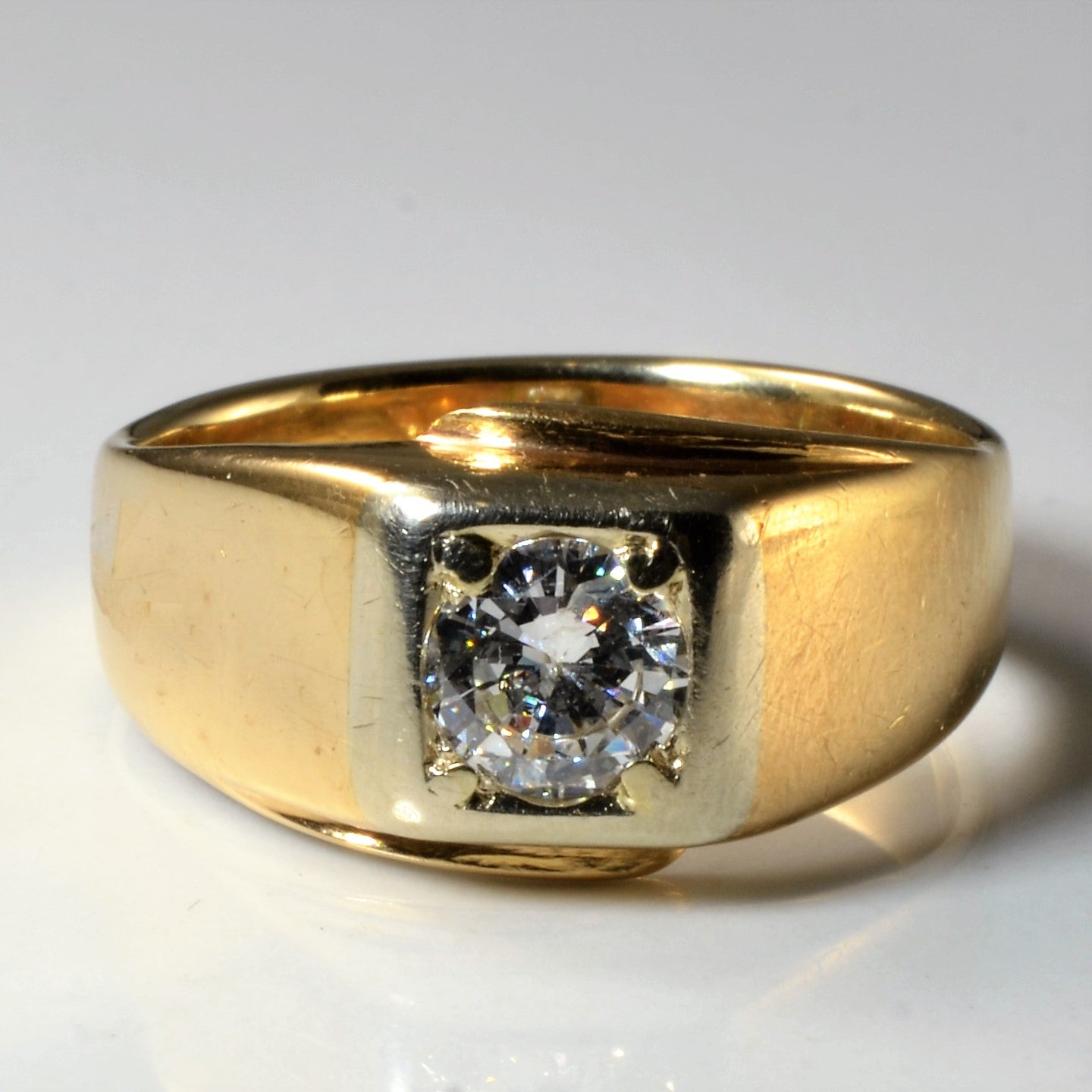 Wide Band Solitaire Diamond Ring | 0.60ct | SZ 9.25 | – 100 Ways