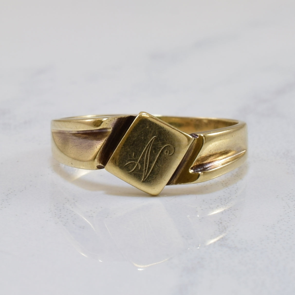 Initial 'N' Signet Ring | SZ 5.25 | – 100 Ways