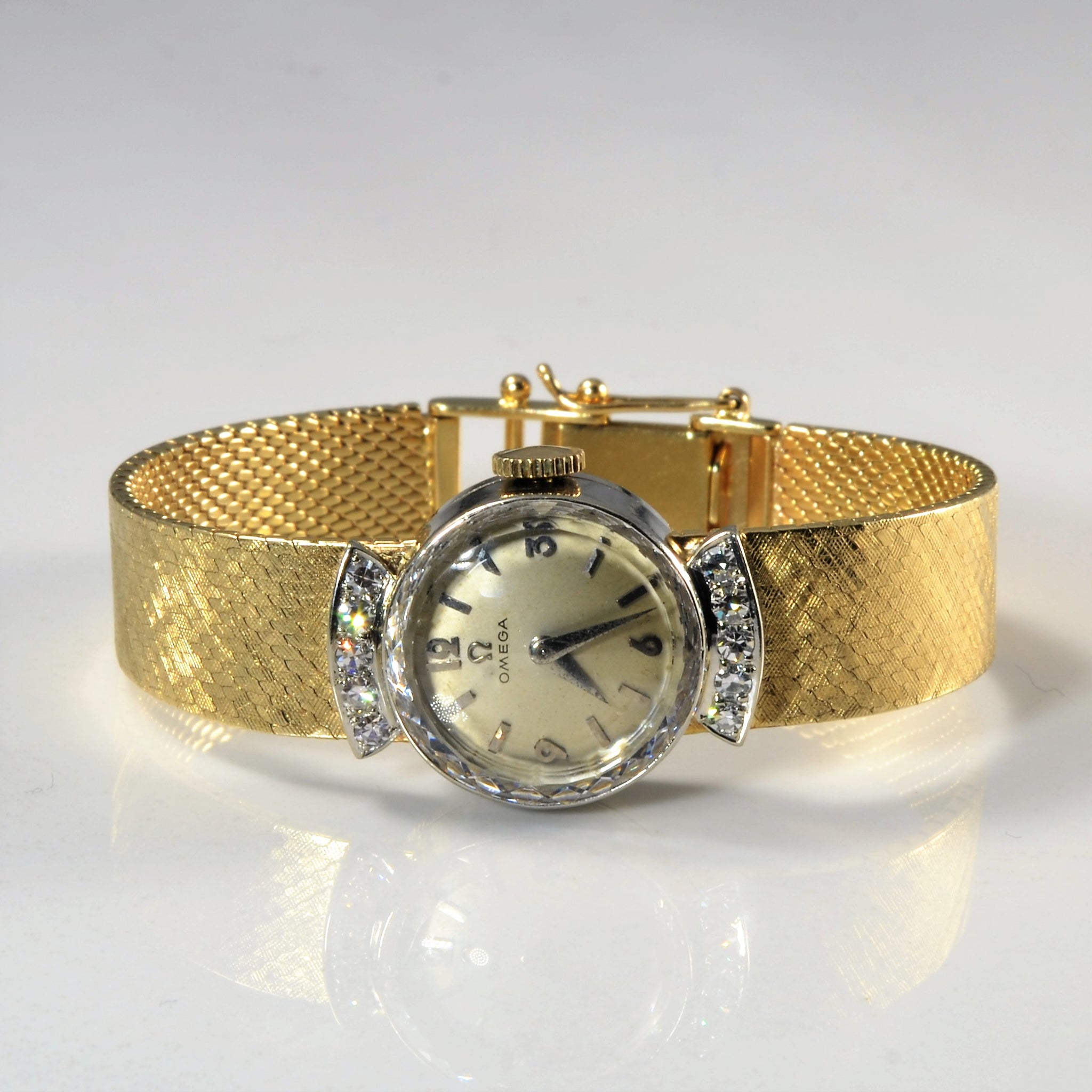 Omega' Gold Diamond Watch | 0.30ctw | 5.5"