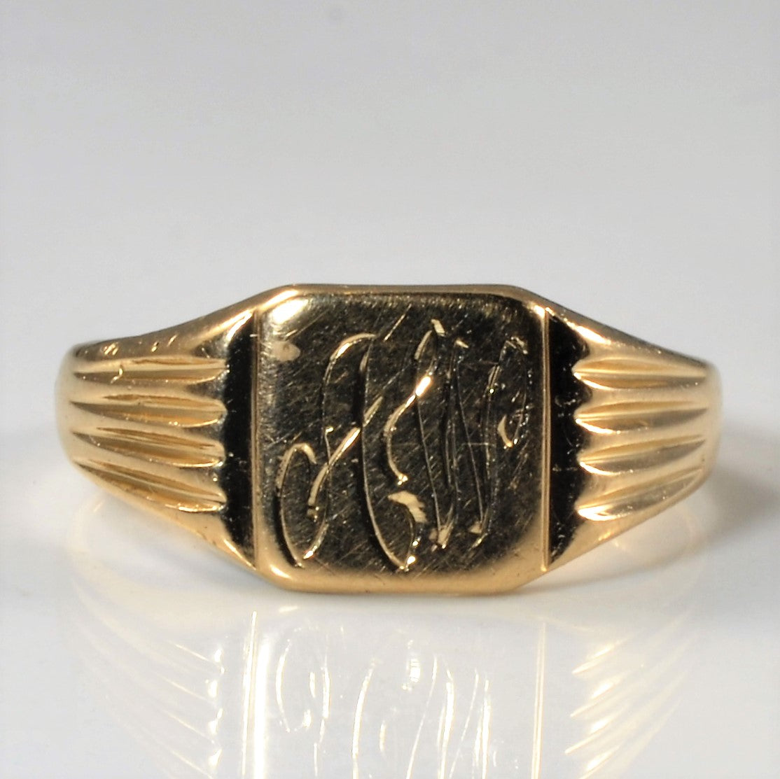 Initial 'AW' Signet Ring | SZ 7