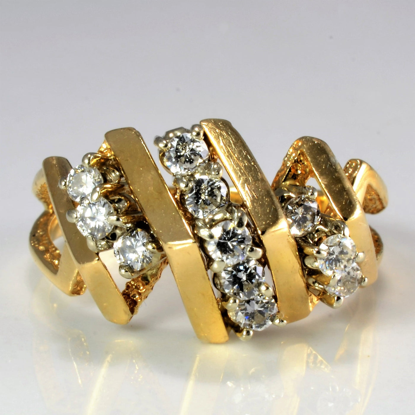 Offset Oval Diamond Engagement Ring | 1.20ctw | SZ 6