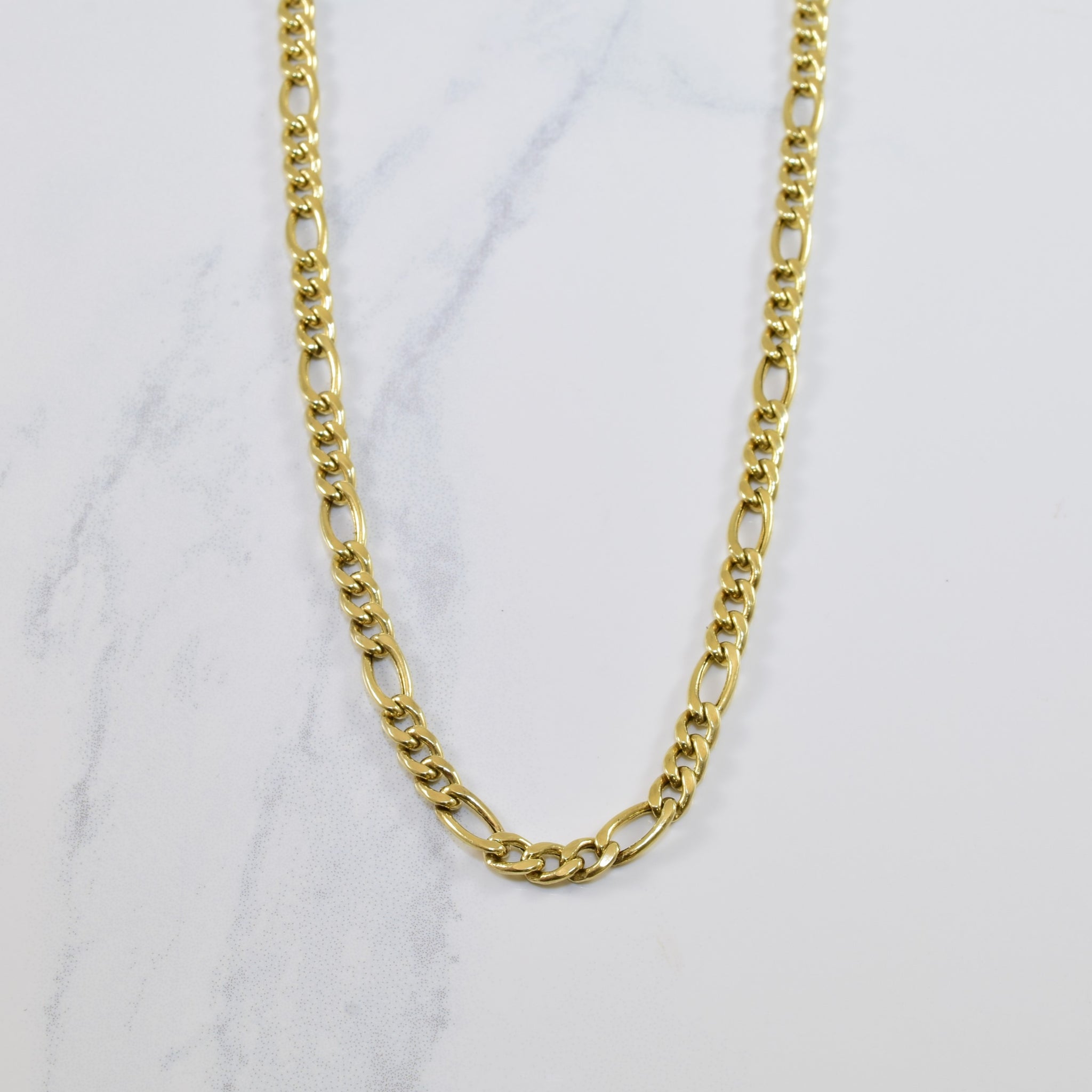 10k Yellow Gold Figaro Chain | 24"