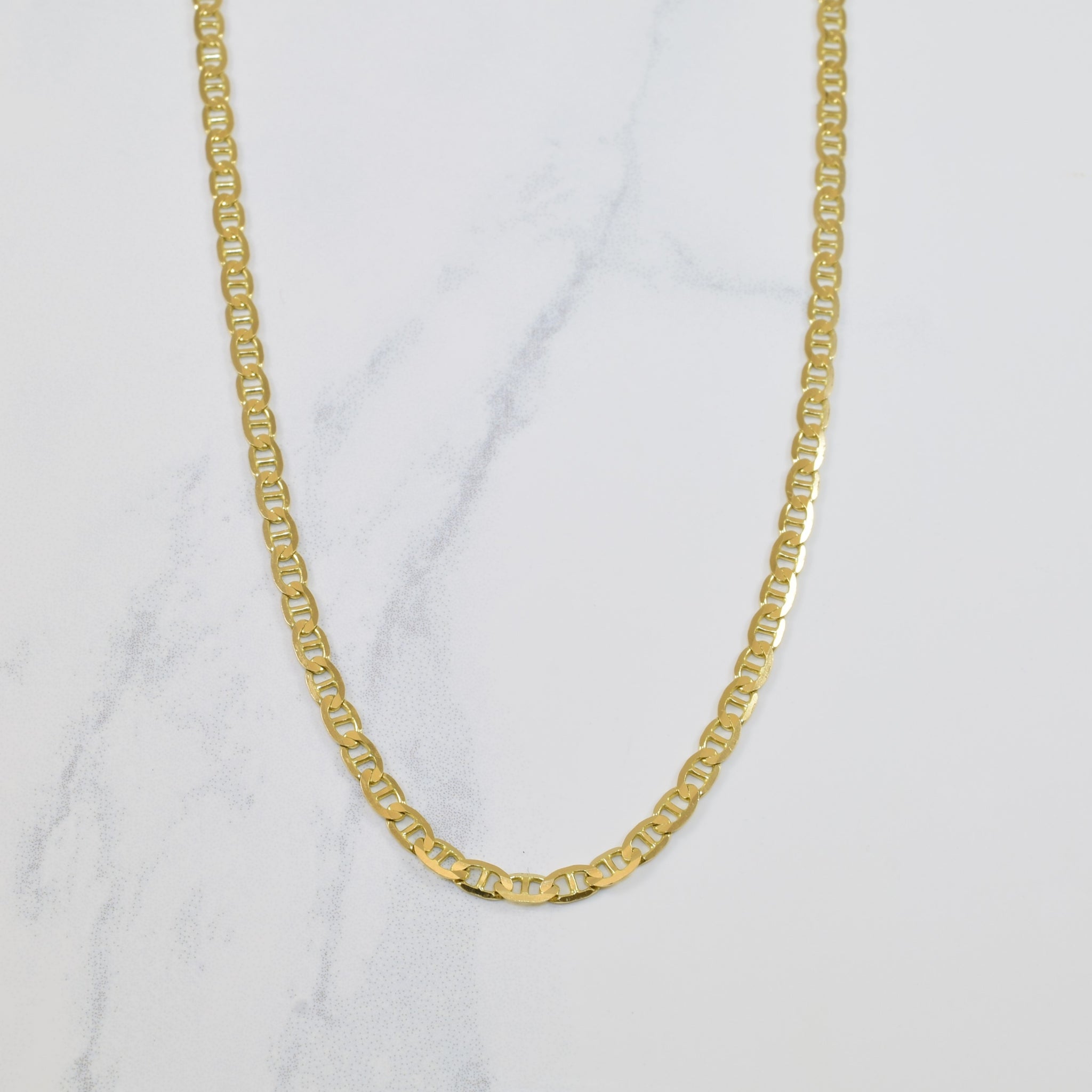 14k Yellow Gold Anchor Chain | 22"