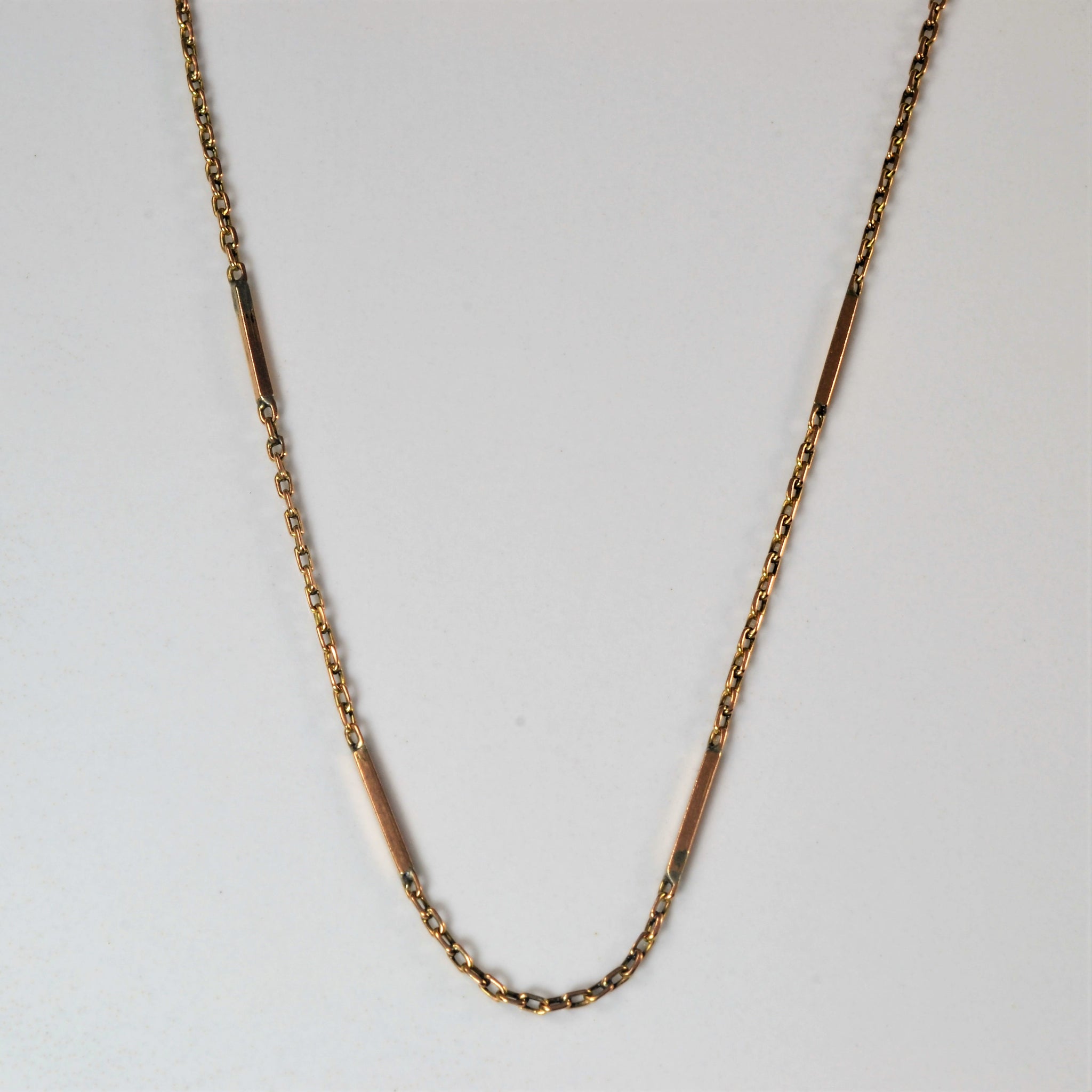 14k Yellow Gold Dot Dash Chain | 18"