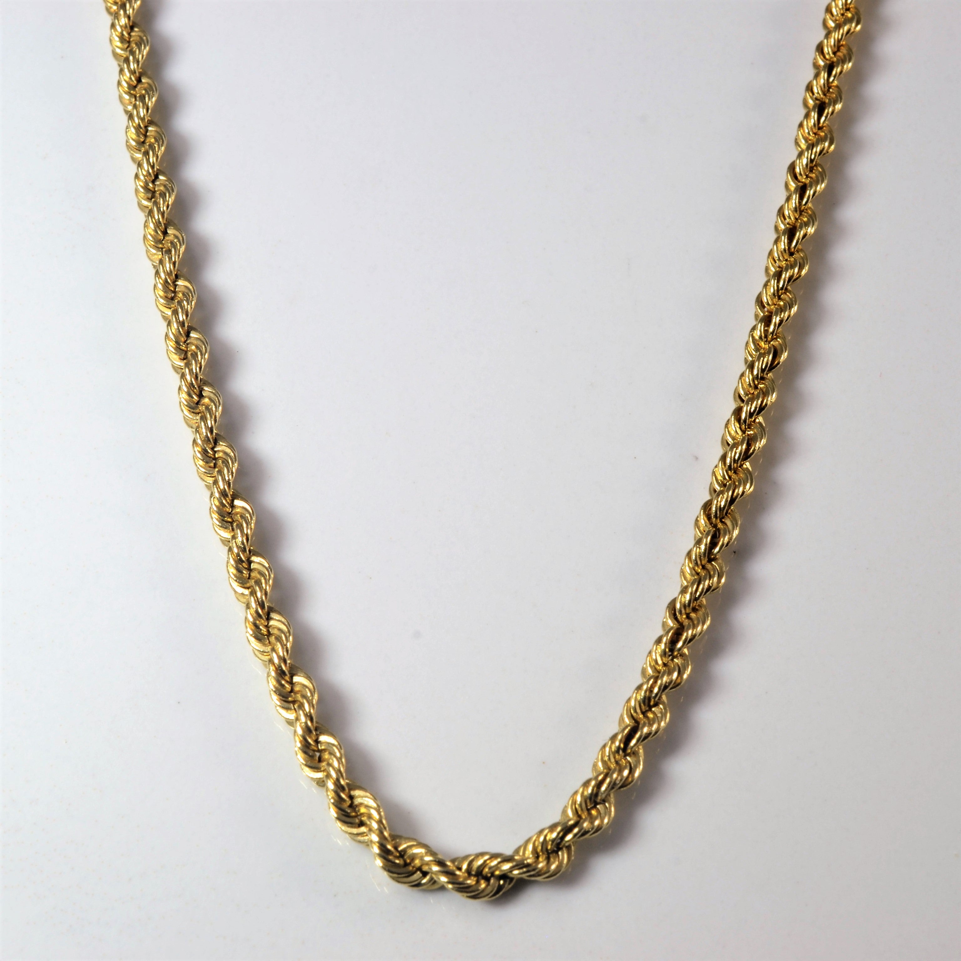 14k Yellow Gold Rope Chain 20