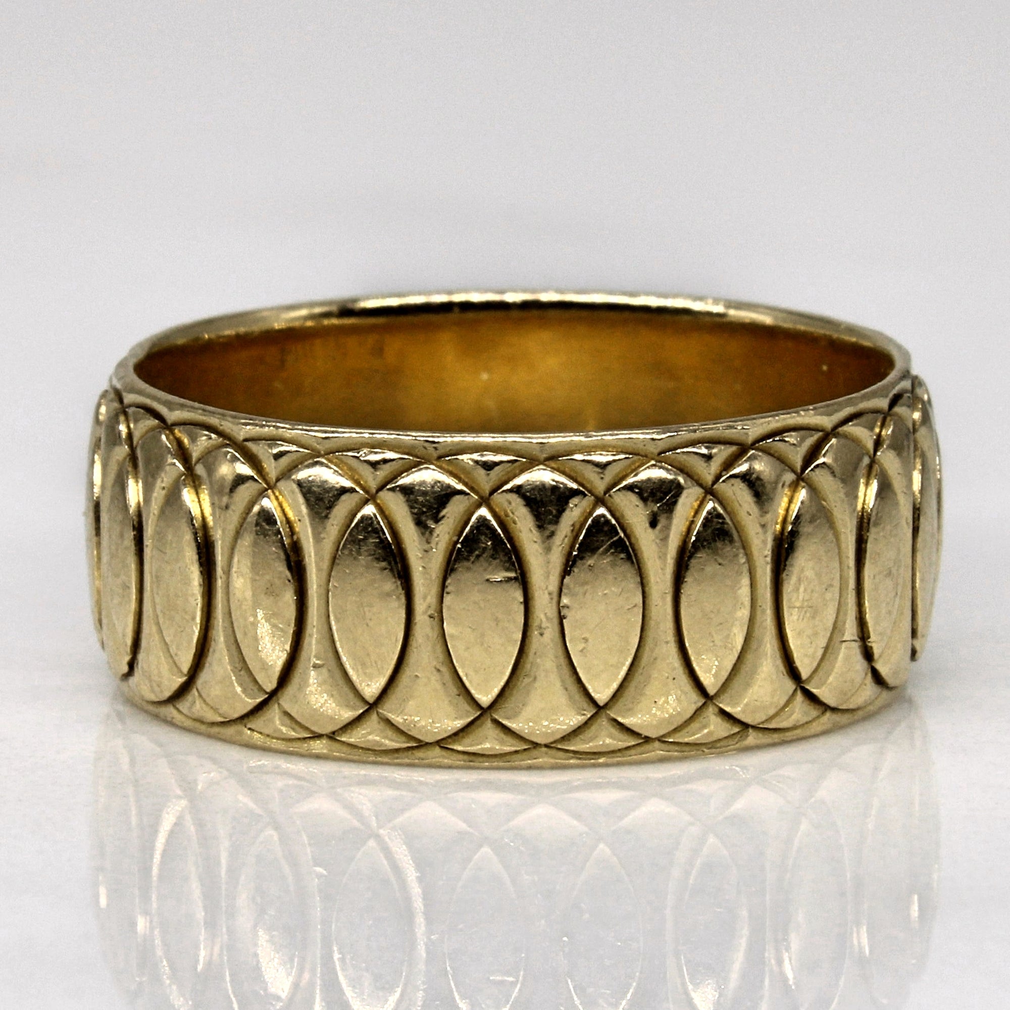Yellow Gold Circle Pattern Ring | SZ 8 | – 100 Ways