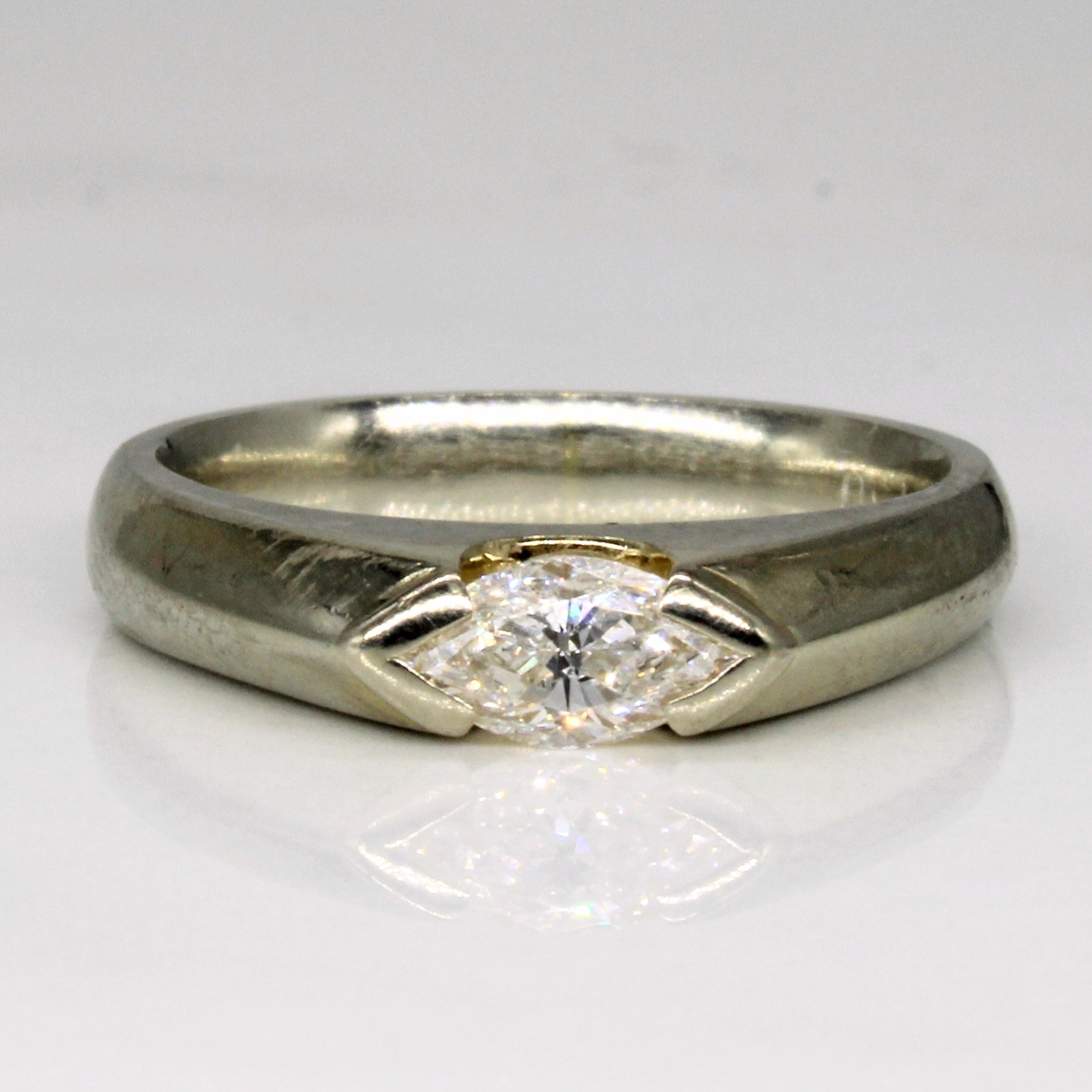 Solitaire Diamond Tension Set Ring | 0.47ct | SZ 4.75