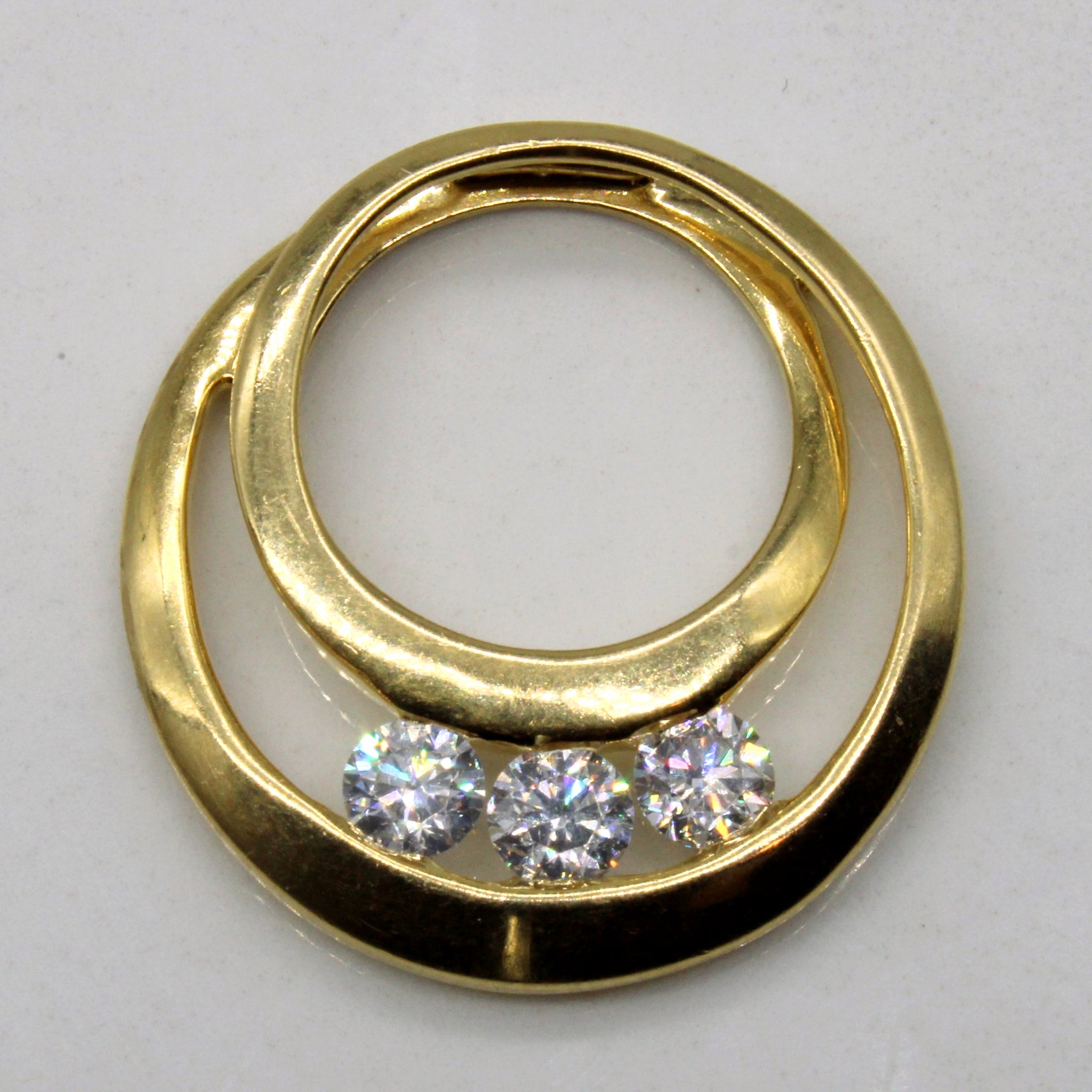Diamond Channel Set Pendant | 0.53ctw