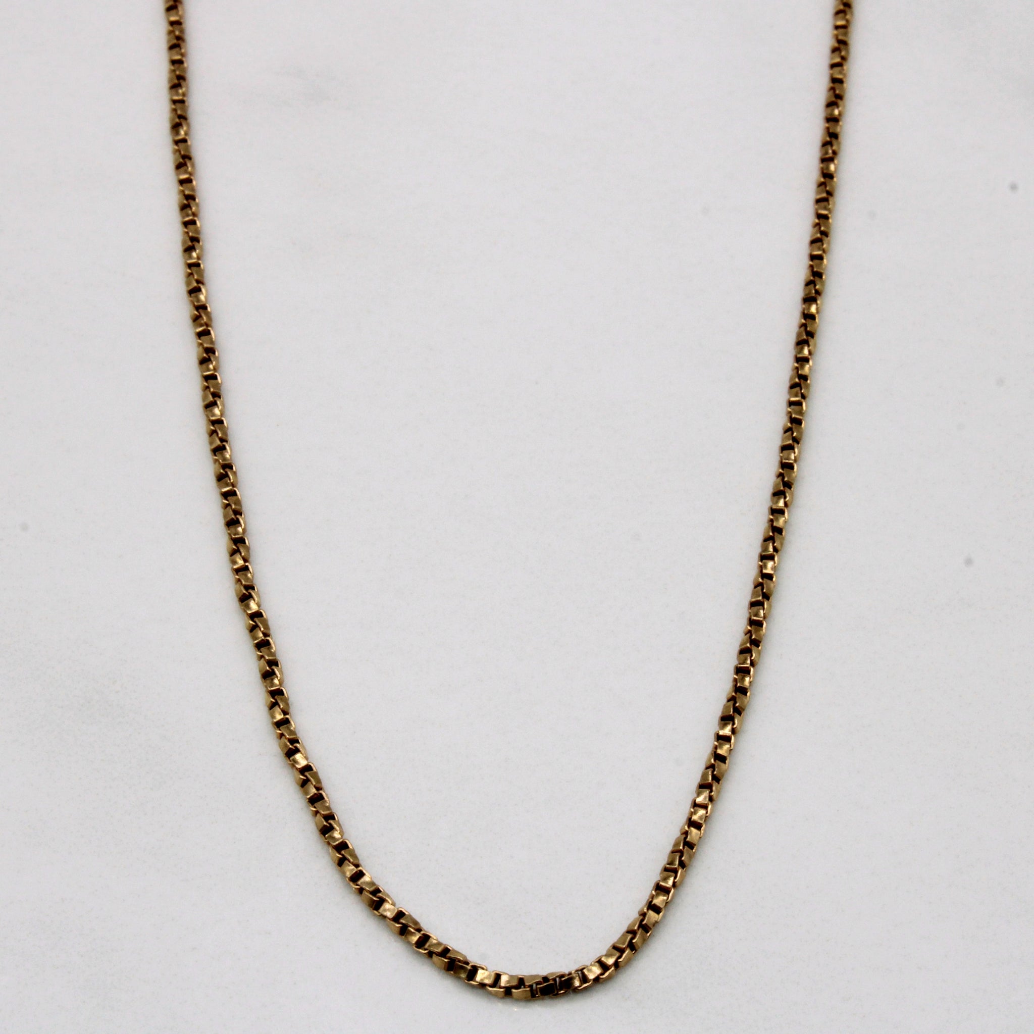 10k Yellow Gold Twisted Box Link Chain | 20"