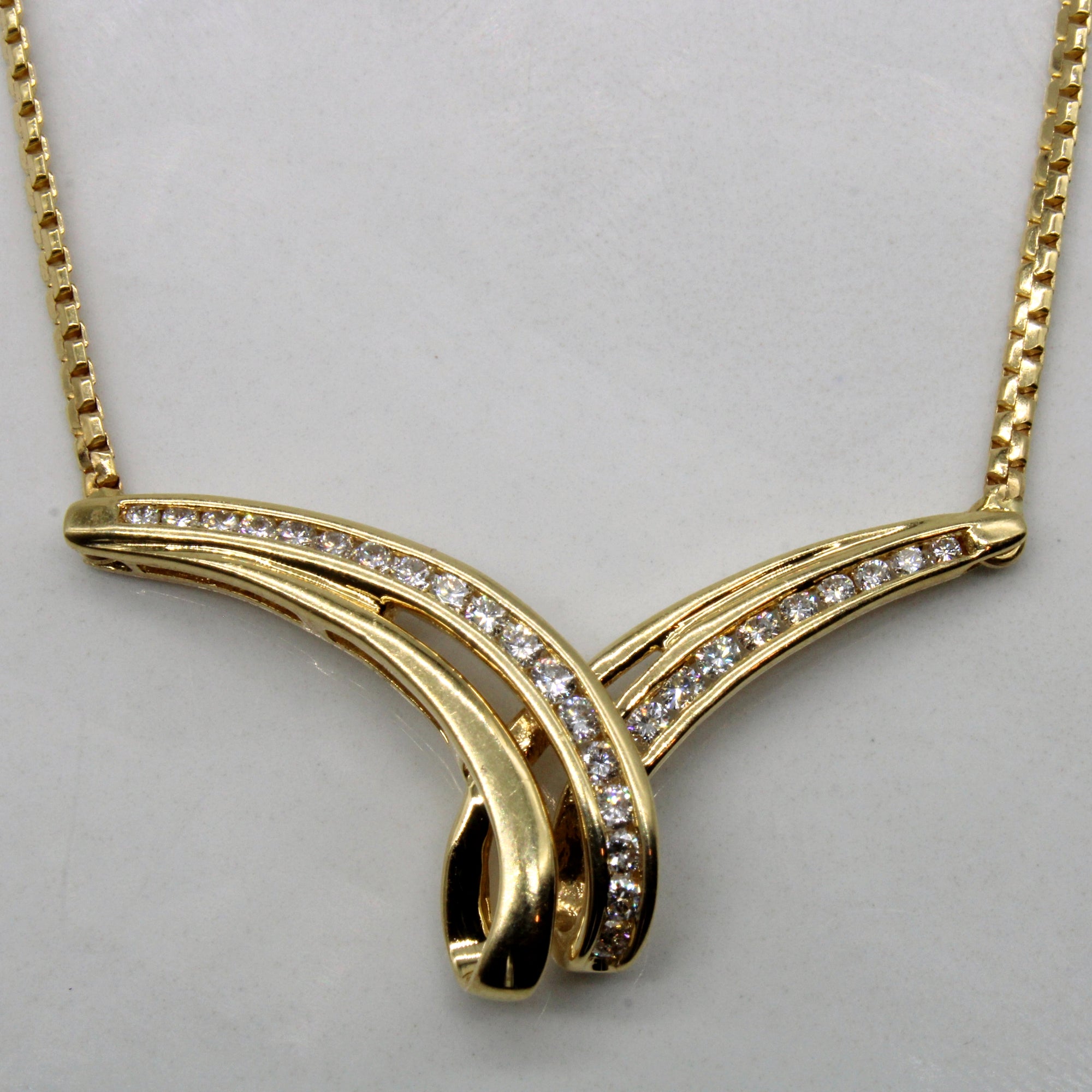 Channel Set Diamond Necklace | 0.21ctw | 16" | – 100 Ways